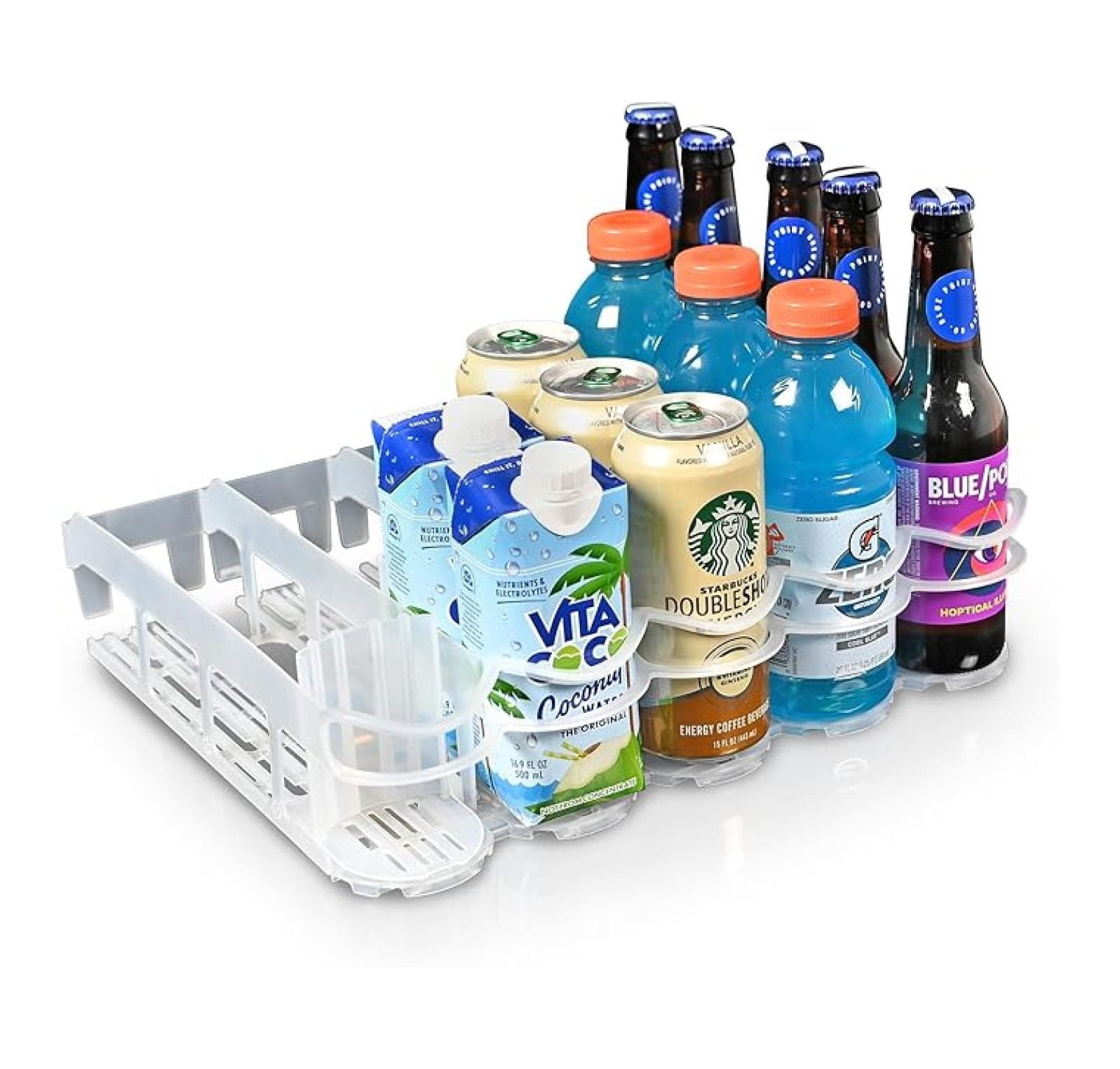 , Fridge-Plus Drink Organizer for Refrigerator Storage - Soda Can ...