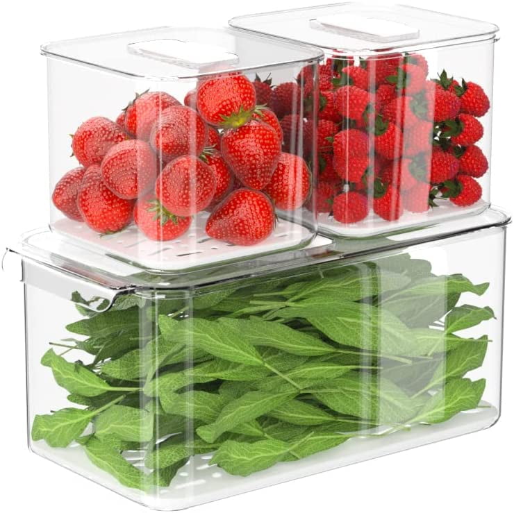 Fridge Produce Saver Food Storage Bin Containers, Refrigerator Food ...