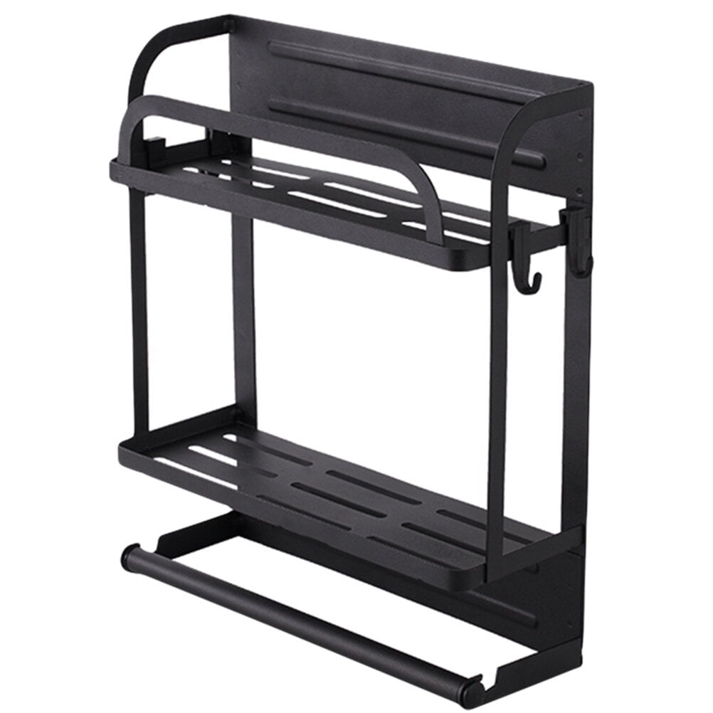 Fridge Shelf Rack Holder Storage Seasoning Organizer Towel Roll Kitchen ...
