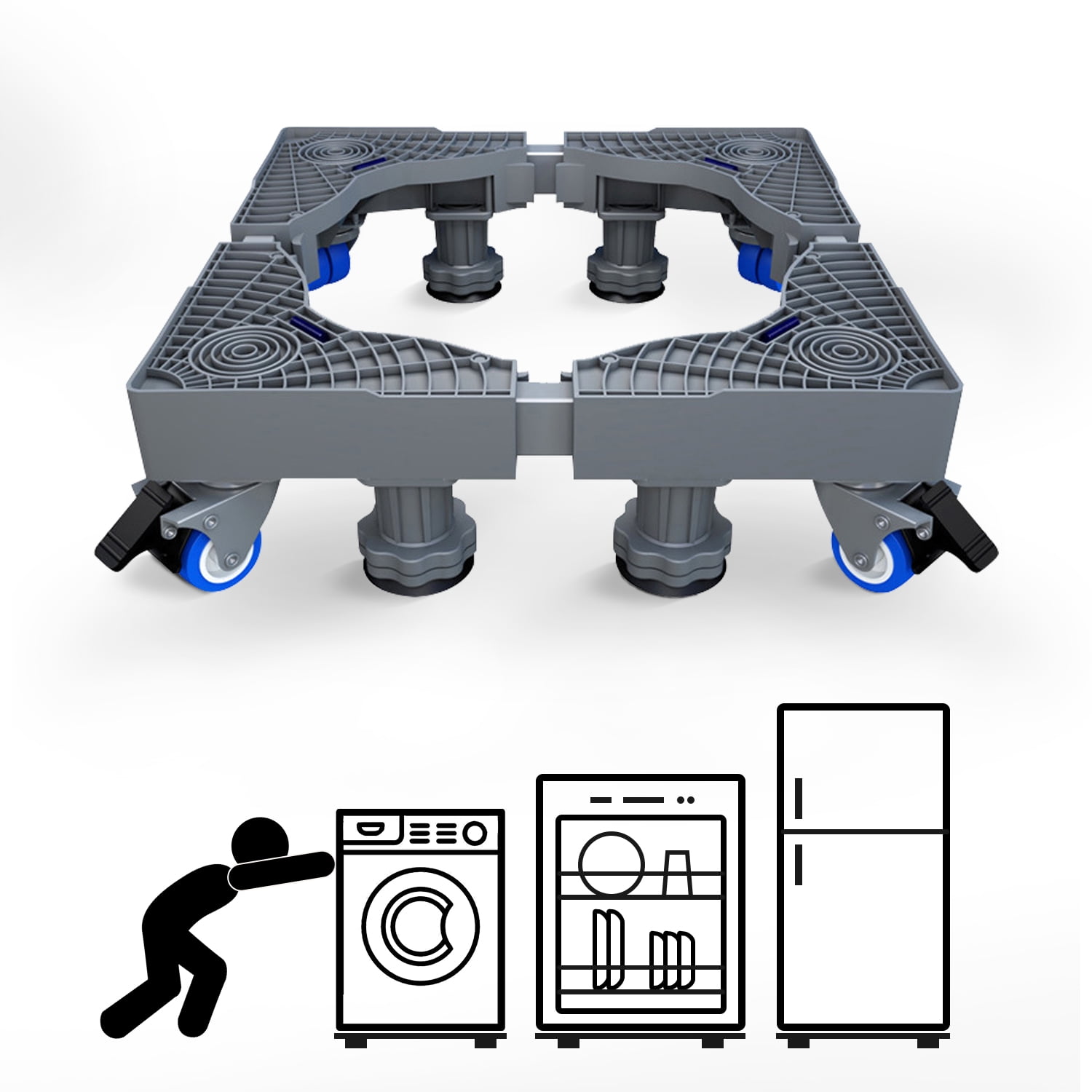 Fridge Stand Universal Mobile Base Movable Washing Machine Base Stand ...