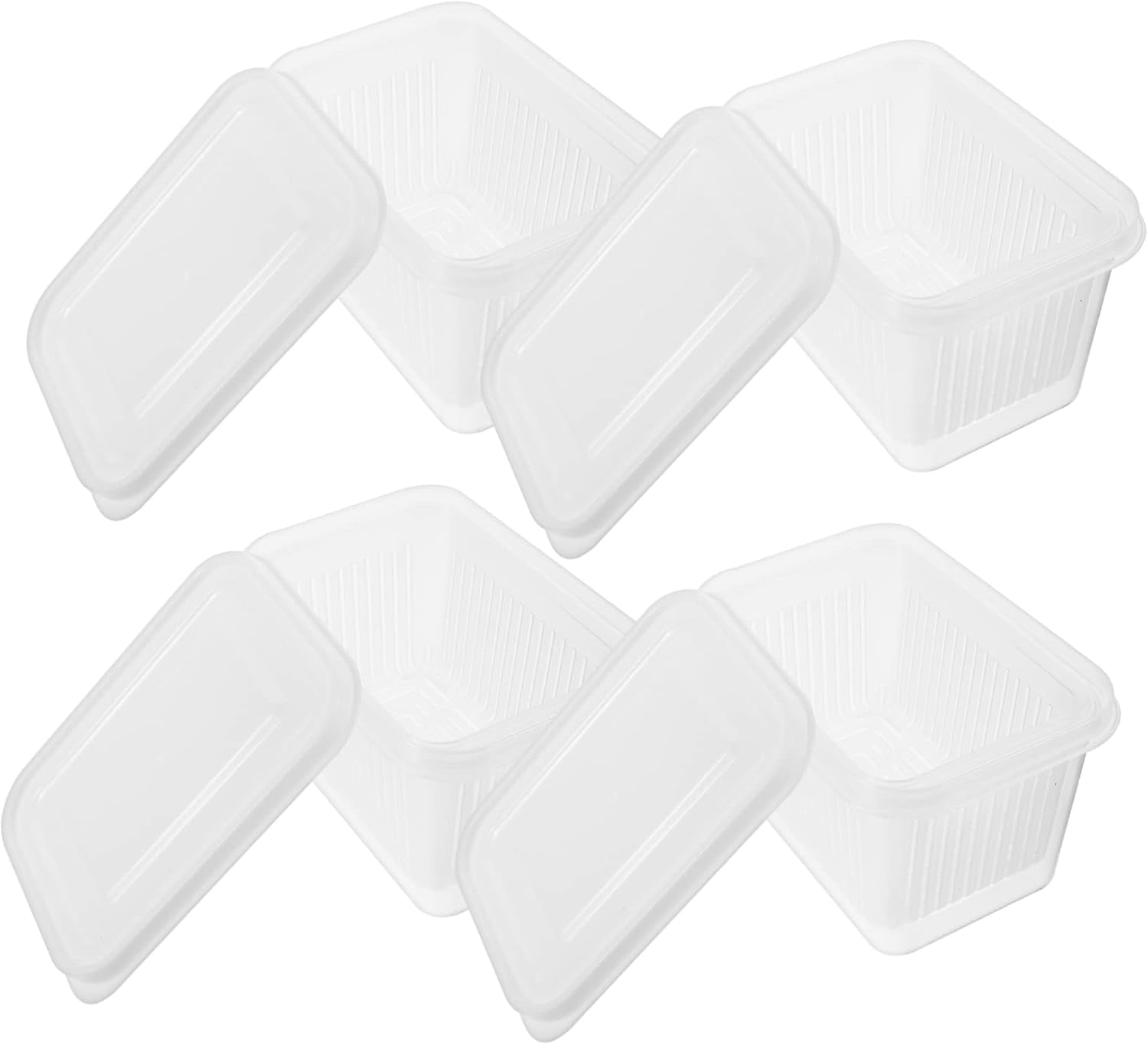 Fridge Storage Containers 4PCs Vegetable Container Drainage Salad ...