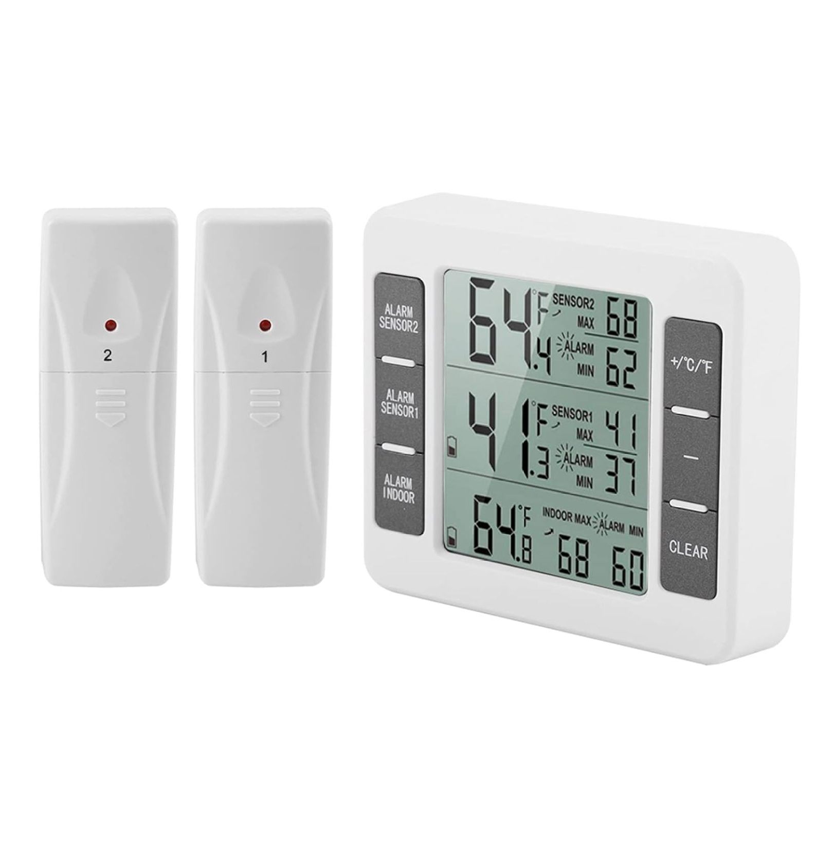 Fridge Thermometer, Digital Refrigerator Freezer Thermometer Monitor ...