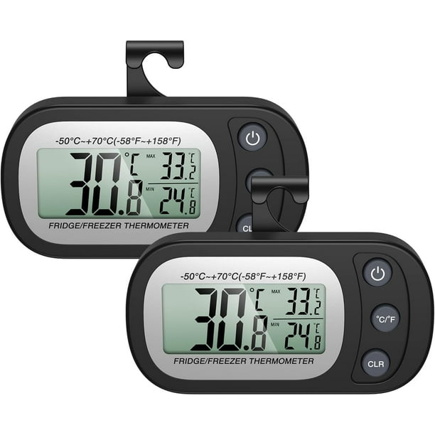 Fridge Thermometer, Digital Refrigerator Thermometer Freezer ...