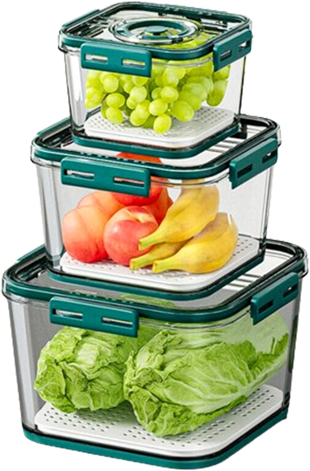 Fridge Timer Control Storage Containers,Fridge Organizer,Produce Fruit ...