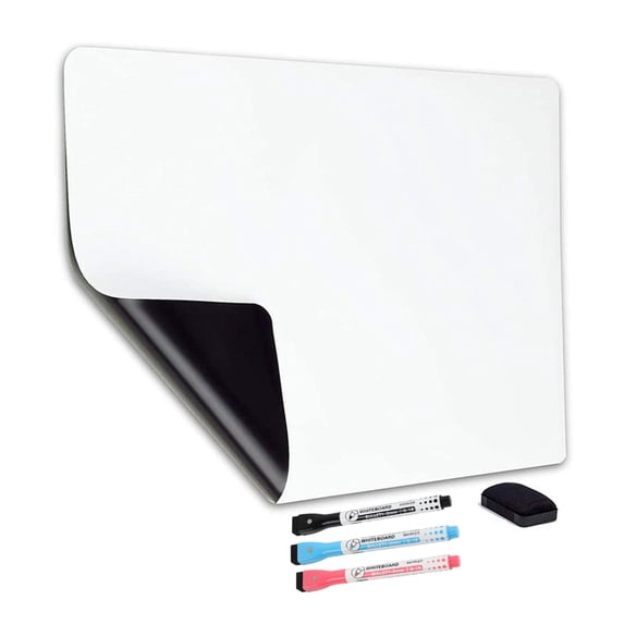 Fridge Whiteboard-Sheet with Drying Erase 3 Markers Fridge Memo-Board ...
