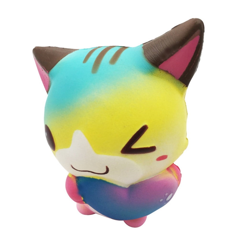 Fridja 12cm Squishy Cute Cartoon Heart Cat Fox Slow Rising Cream ...