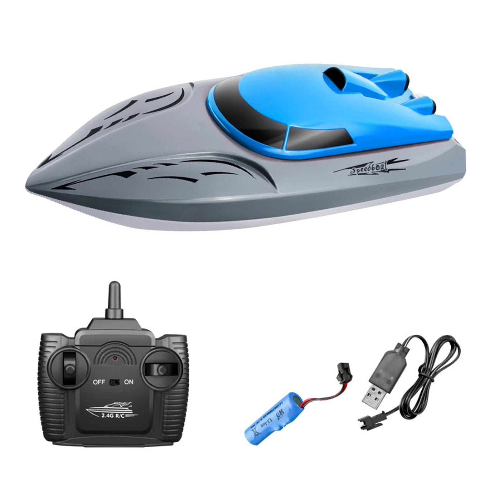 Fridja 2.4G Remote Control Boats Rechargeable High-speed Speed Boats ...