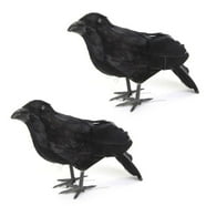 Halloween Crows Realistic Scary Black Bird Decorations in 3 Sizes ...