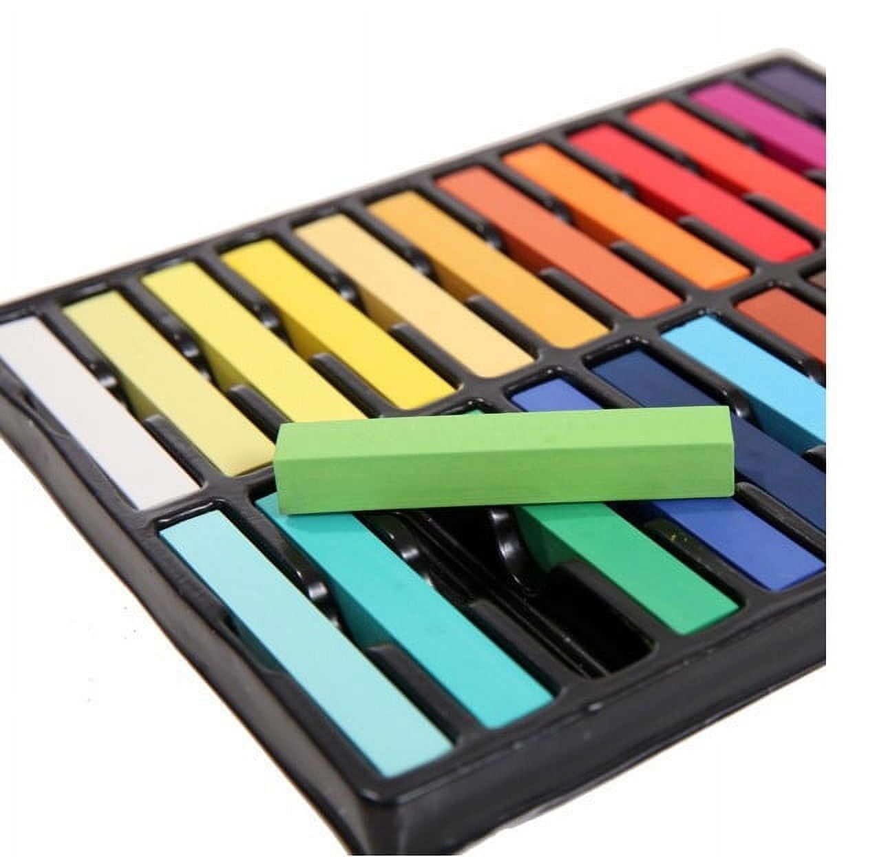 Fridja 24 Colors Disposable Fluorescent Crayons Hair Coloring Rod Hair ...