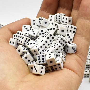 50 or 100 Pack of Bulk Six Sided Dice|D6 Standard 16mm|Great for Board ...