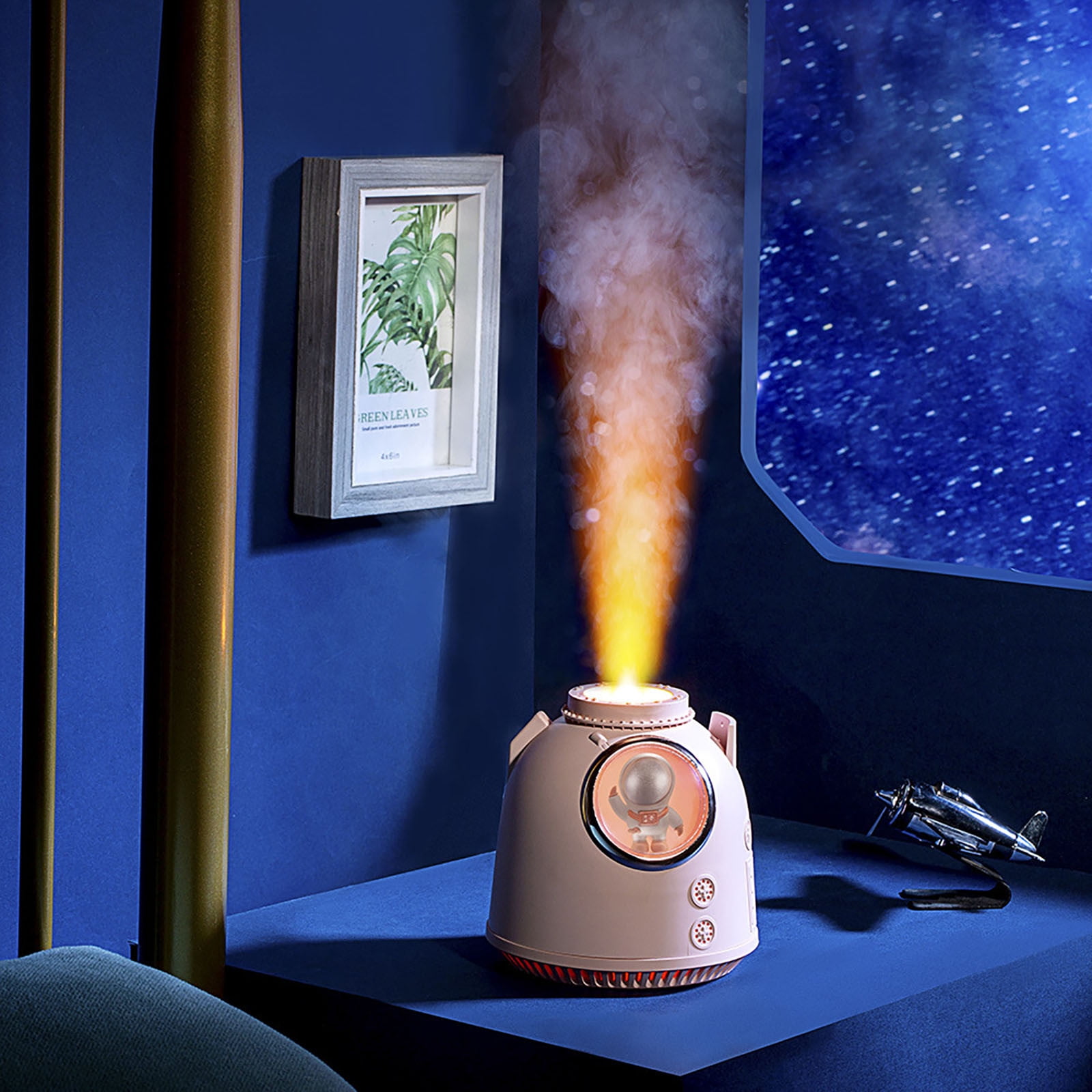 Fridja Astronaut Humidifier USB Home Bedroom Flame Atmosphere Lamp ...