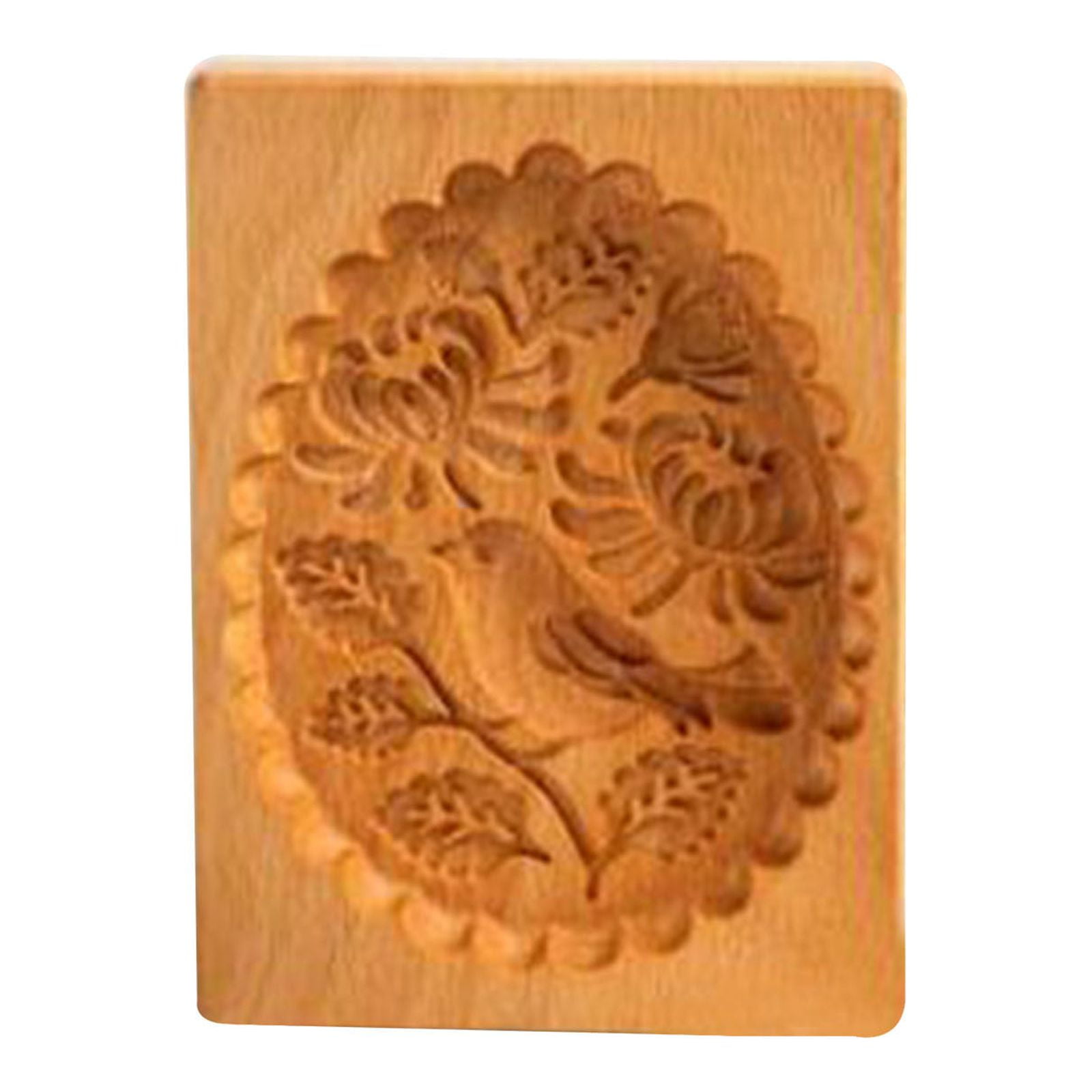 Fridja Beech Chrysanthemum Mold Wooden Cookie Biscuit Mold 3D Baking ...