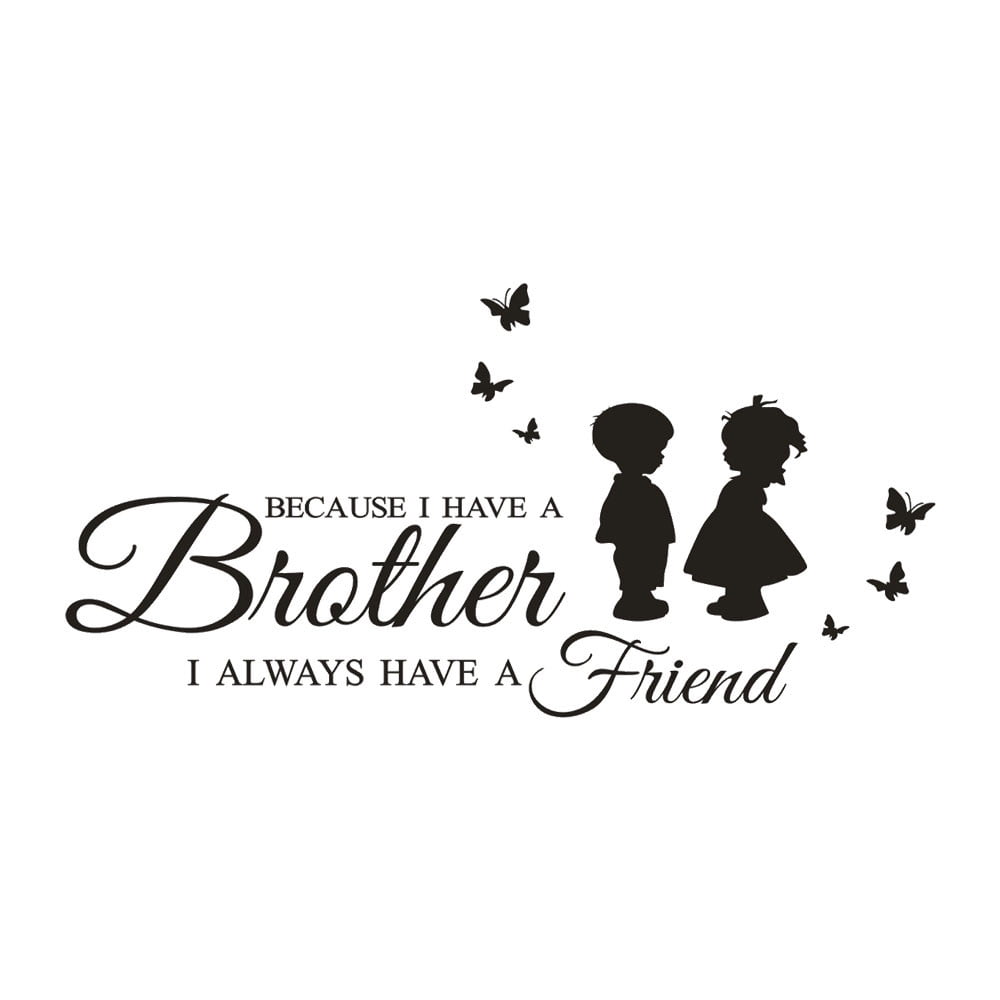 Fridja Brother Removable Art Vinyl Mural Home Room Decor Wall Stickers ...