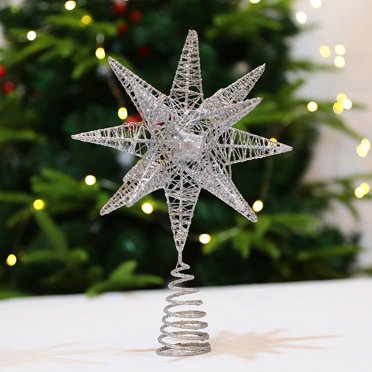Fridja Christmas Tree Topper Hollow Star Tin Christmas Tree Decoration ...