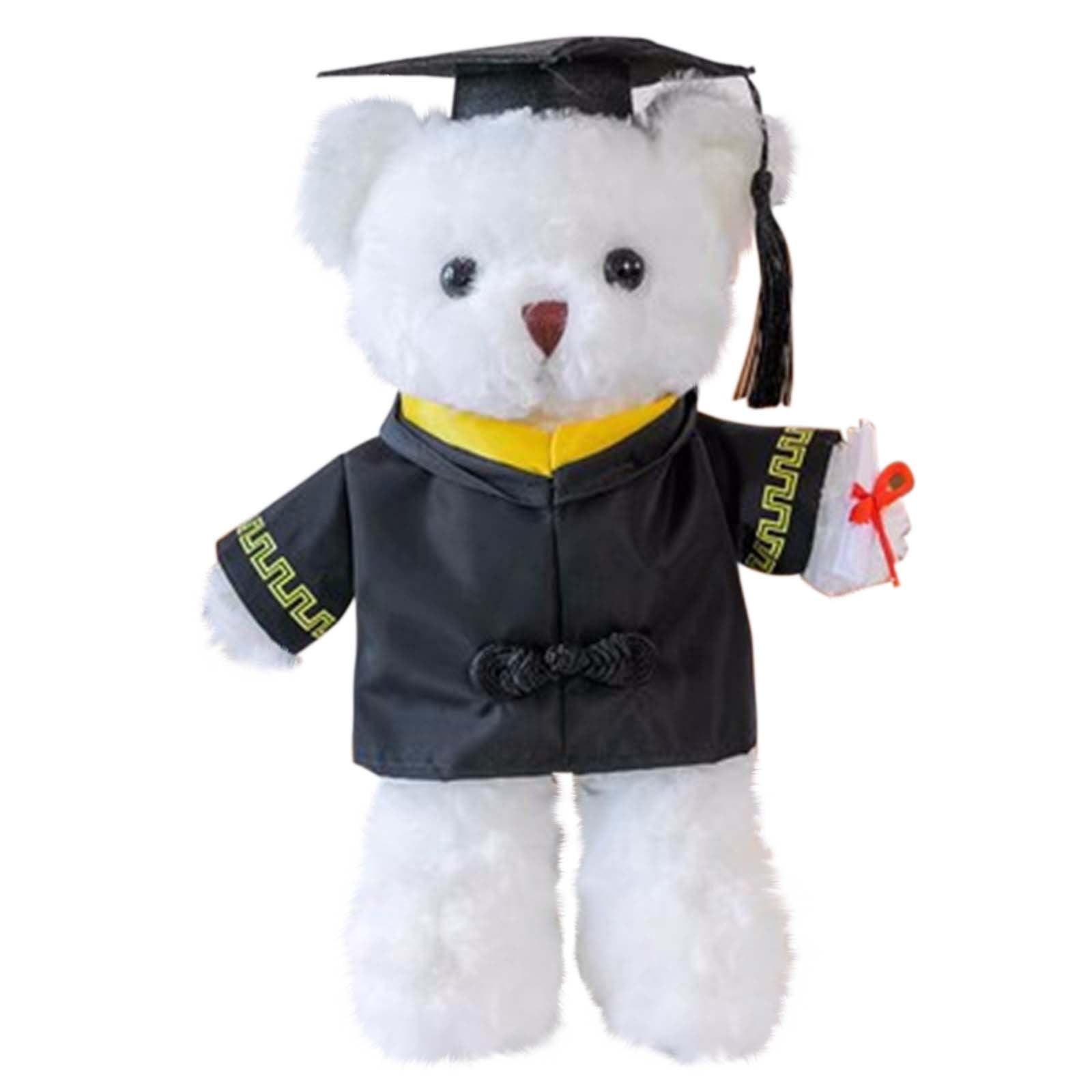 Fridja Class Of Graduation Plush Stuffed -Bear In Black Cap, 11.8 ...