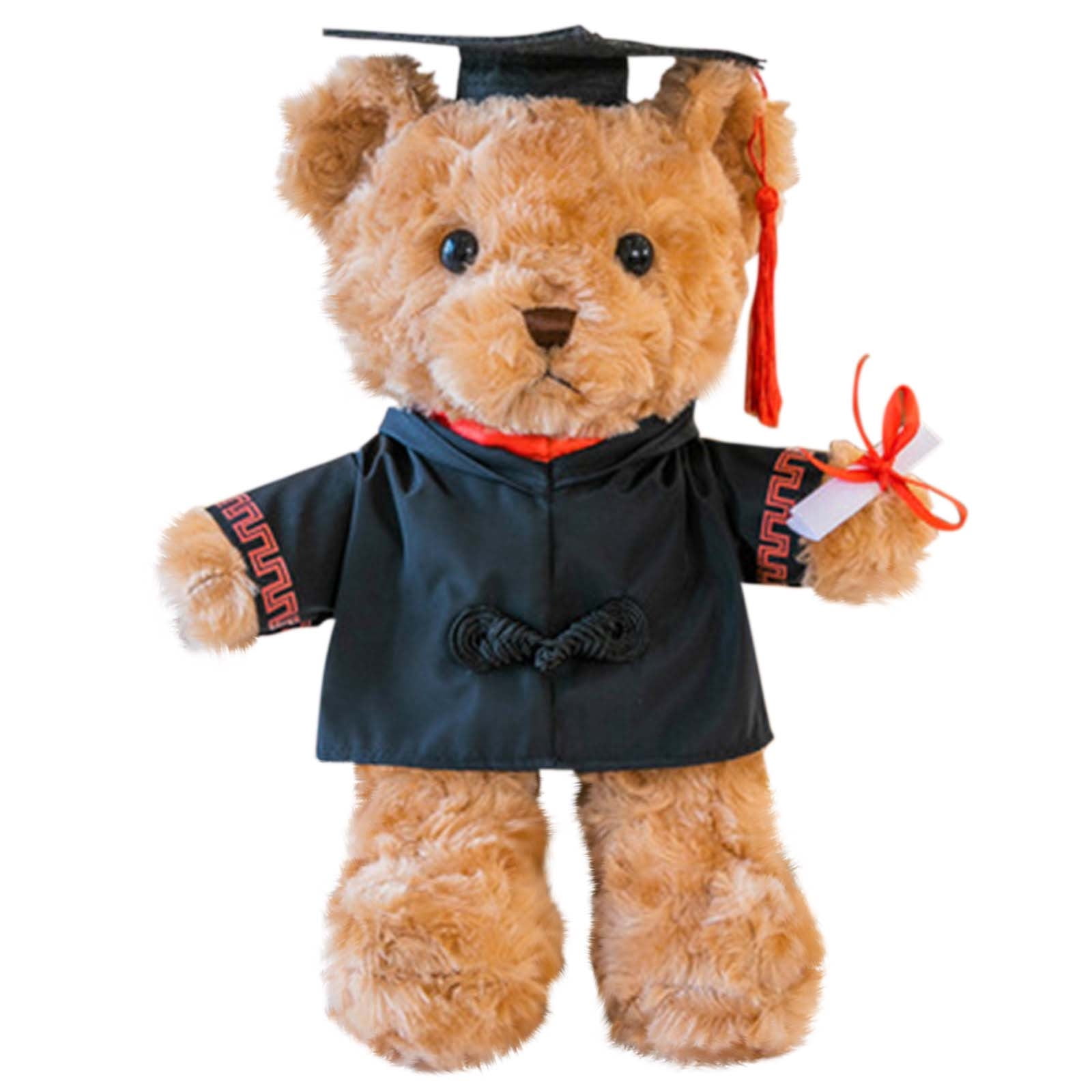 Fridja Class Of Graduation Plush Stuffed -Bear In Black Cap, 11.8 ...