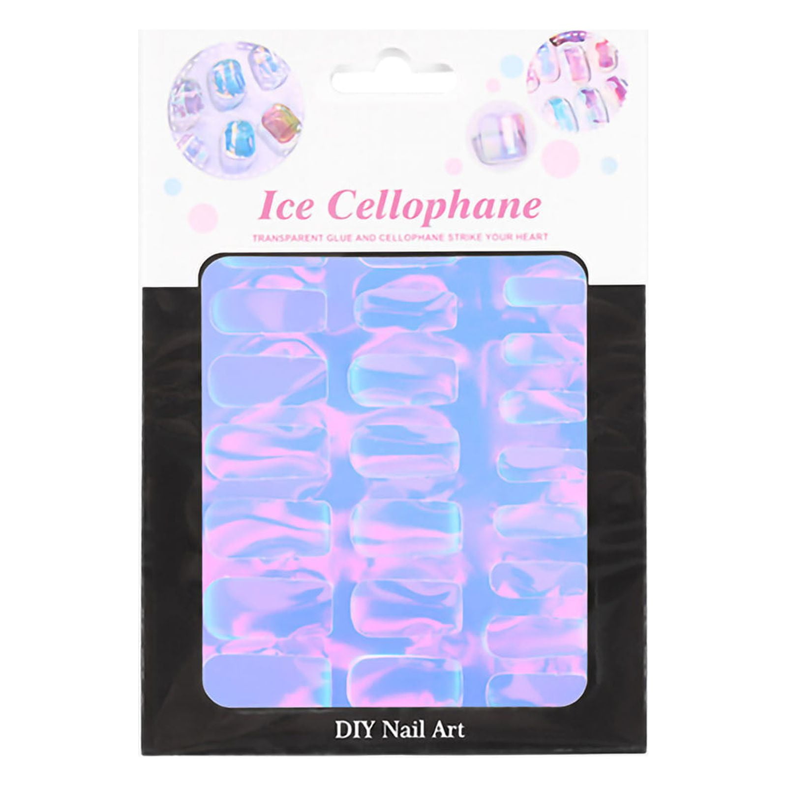 Fridja Color Transfer Paper Transparent Candy Paper Finished Model Nail ...
