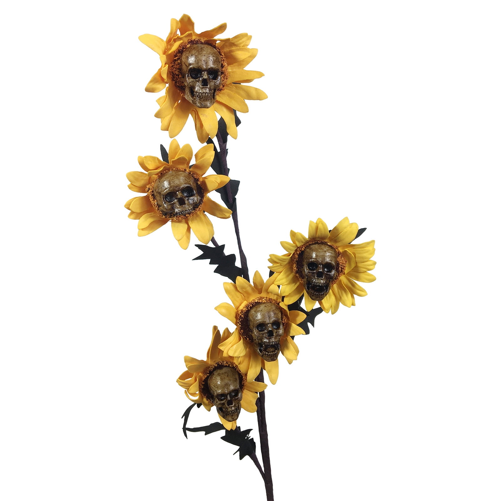 Fridja Creepy Skull Flowers Sunflower Skull Festival Dec Art Handicraft ...