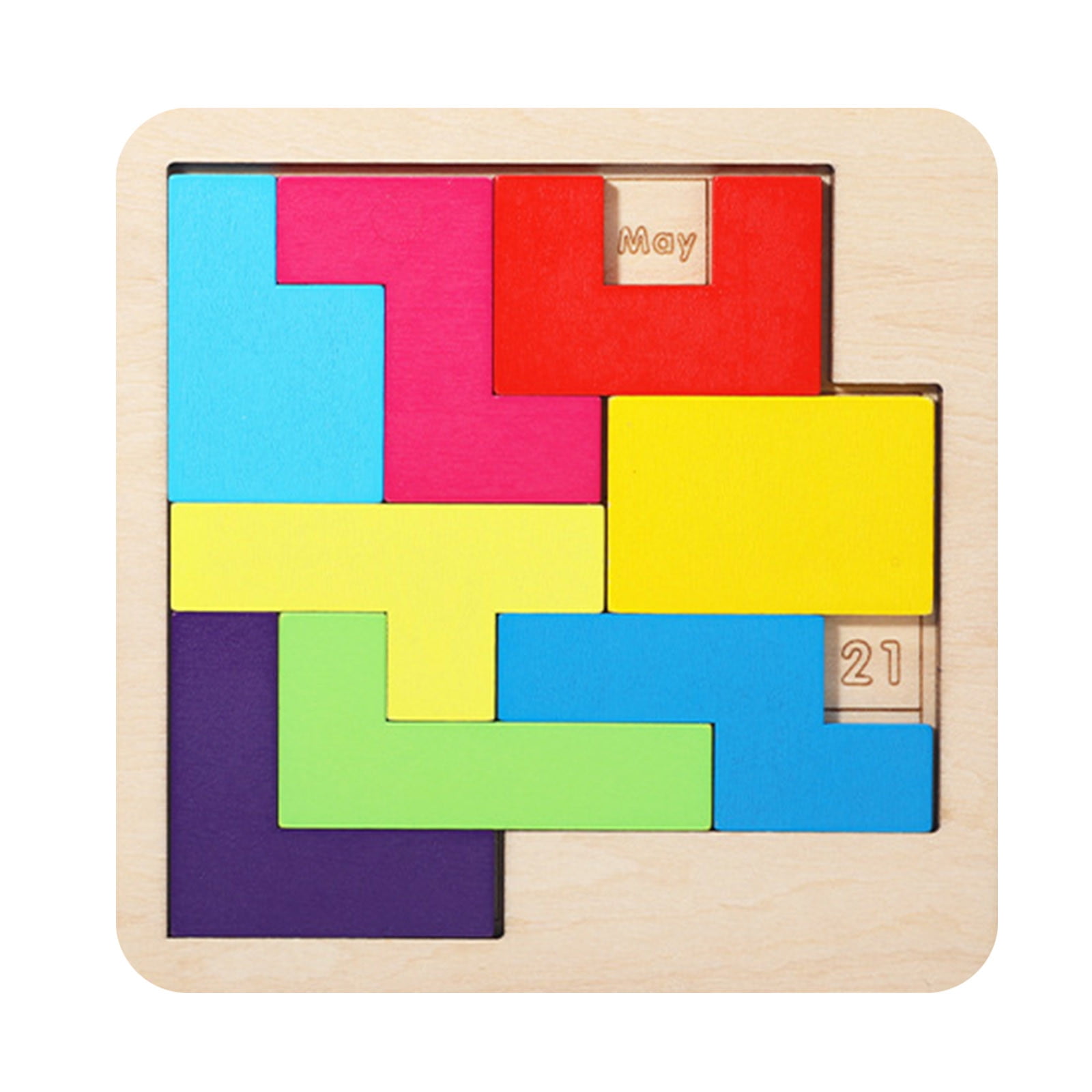Fridja Daily Calendar Puzzle Colourful Wooden Puzzles a Day to Display ...