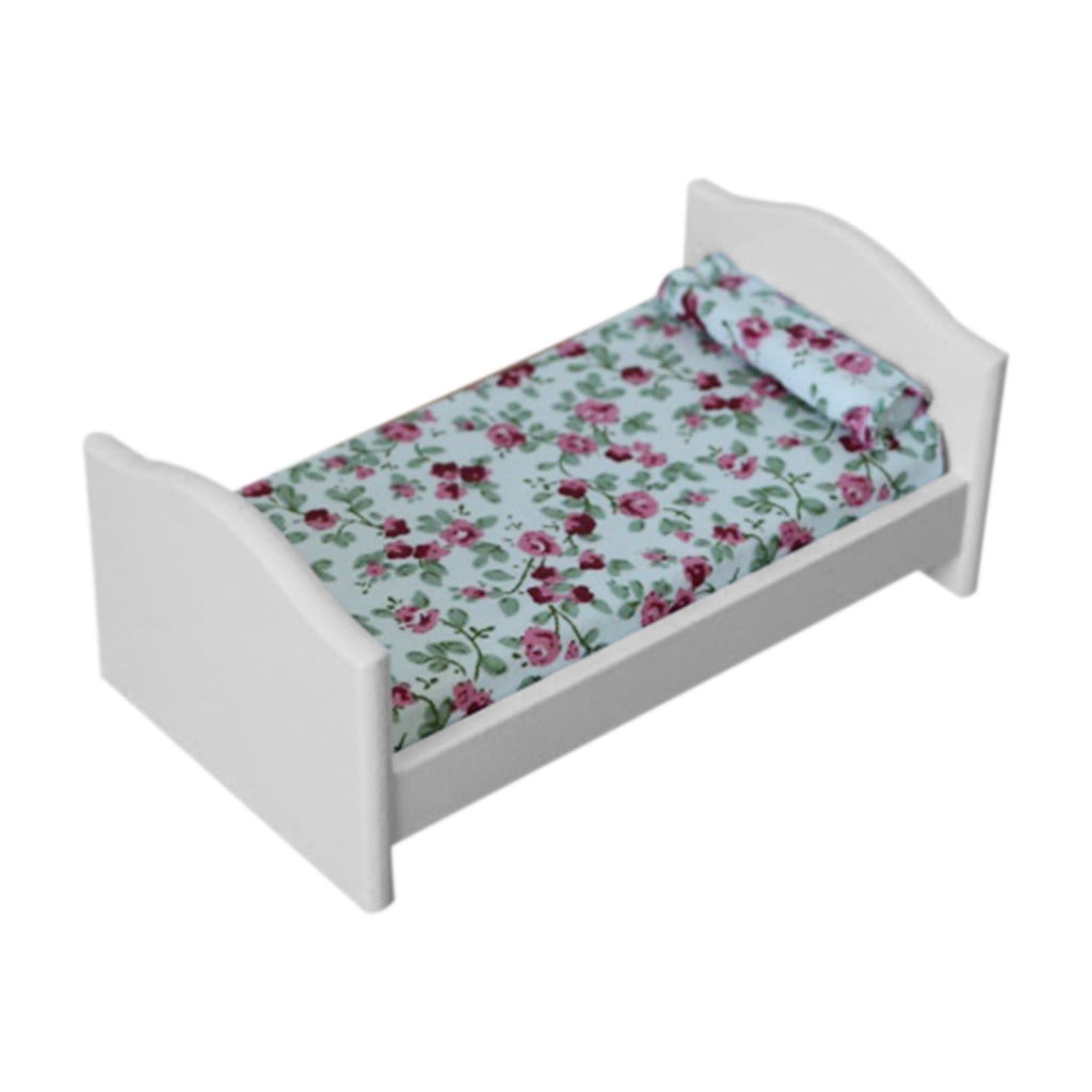 Fridja Dollhouse Furniture Mini Baby Bed Set Miniature Living Room Kid ...
