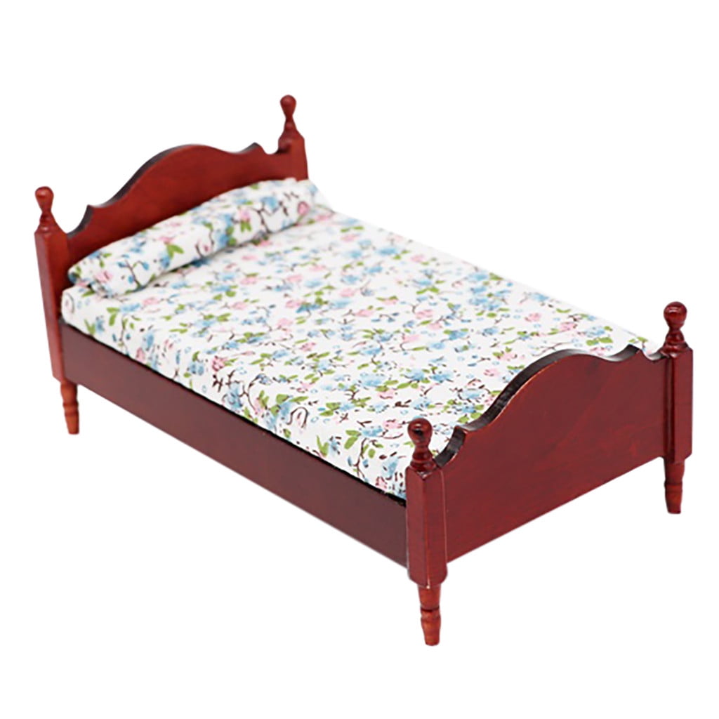 Fridja Dollhouse Furniture Mini Bed Set Miniature Living Room Kids ...