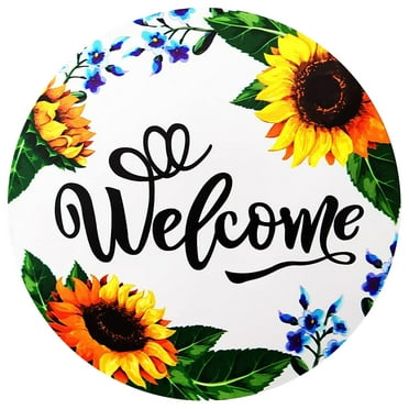 Fridja Colourful-Sunflower-Decoration-Farmhouse Welcome Sign Decorative ...