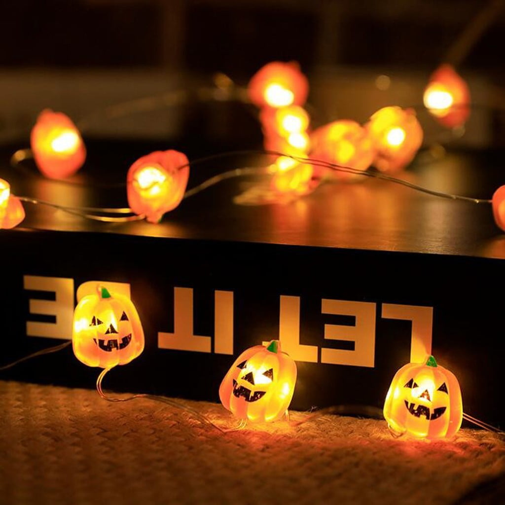Fridja Halloween Lights String 30 LED 9.8FT Pumpkin Lights Battery ...