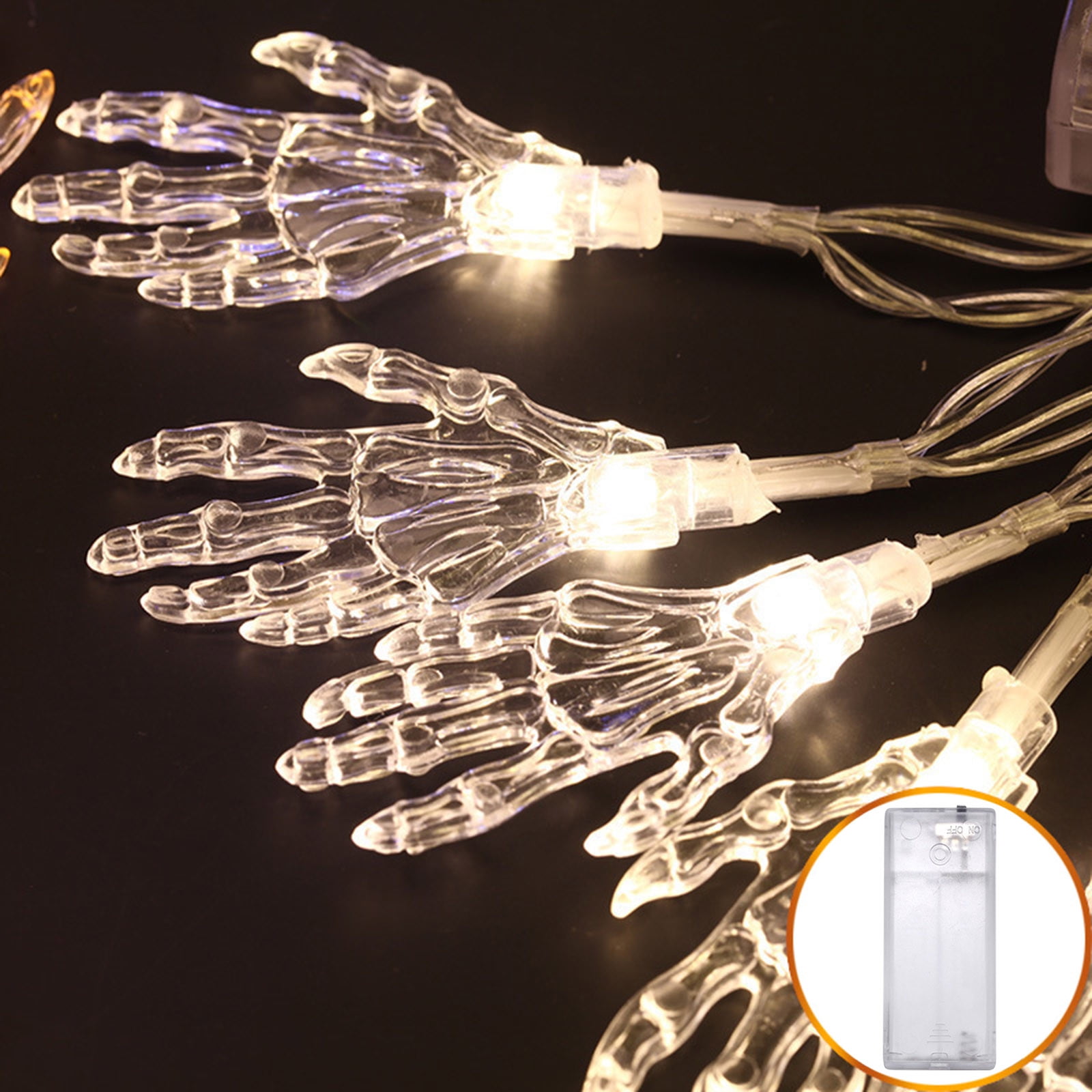 Fridja Halloween String Lights 3.9ft 10 LEDs Skeleton Hands String ...
