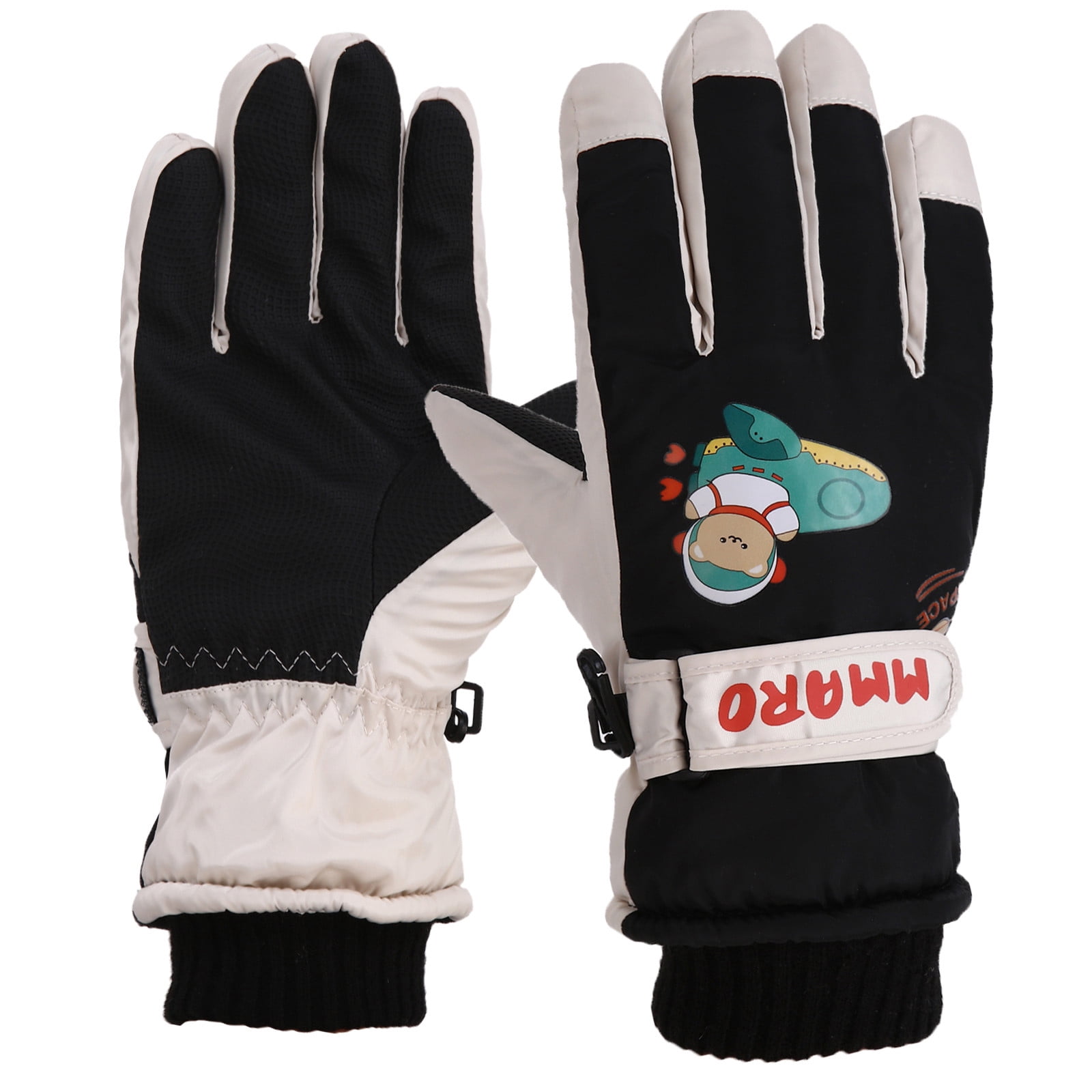 Fridja Kids Winter Gloves Waterproof Snow Ski Gloves Warm Unisex Gloves ...