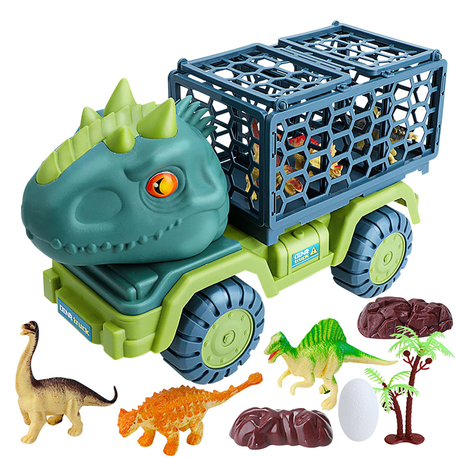 Fridja Large Engineering Vehicle Dinosaur Children's Toy Car Set Boy ...