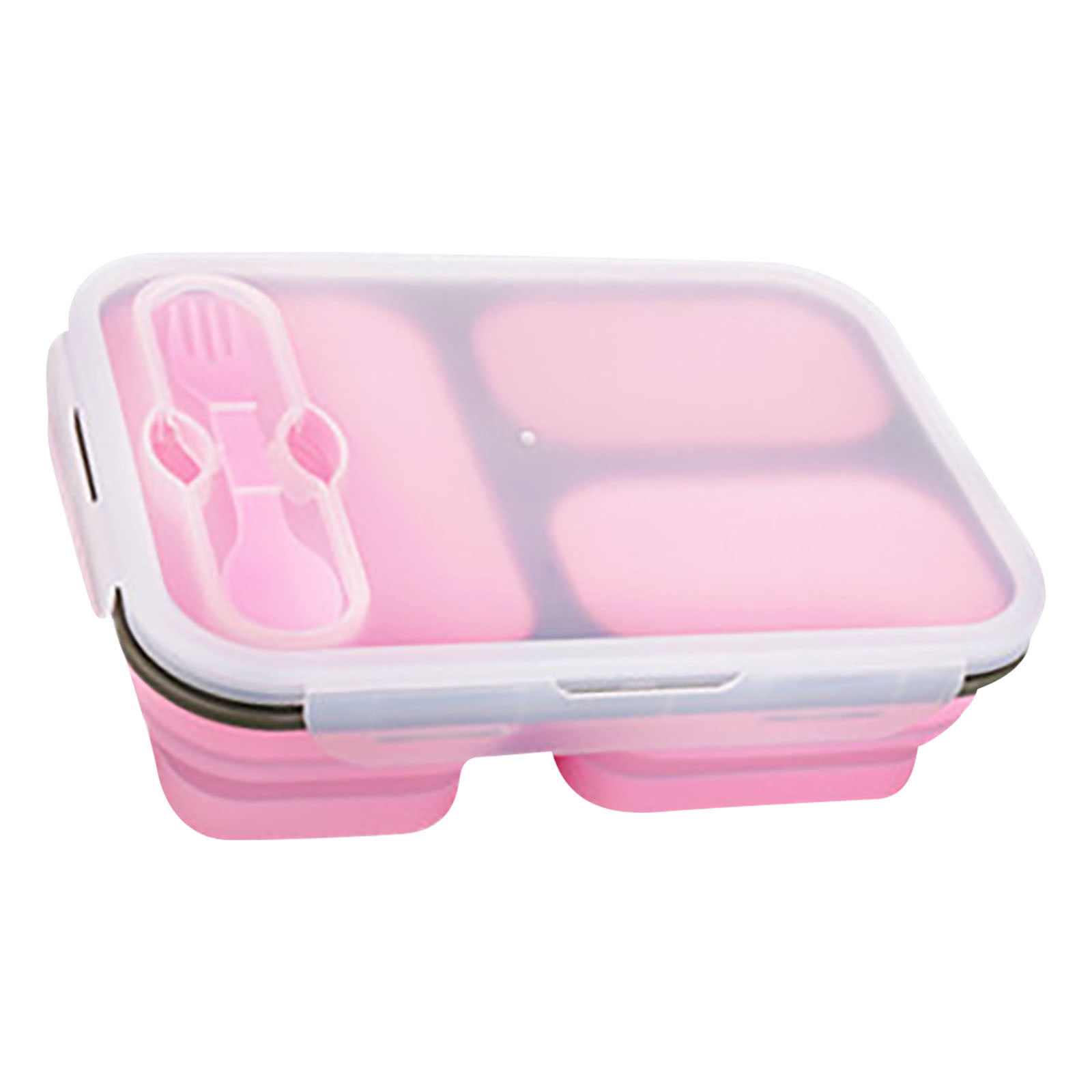 Fridja Lunch Box With Spoon Silicone Folding Microwave Oven Portable ...