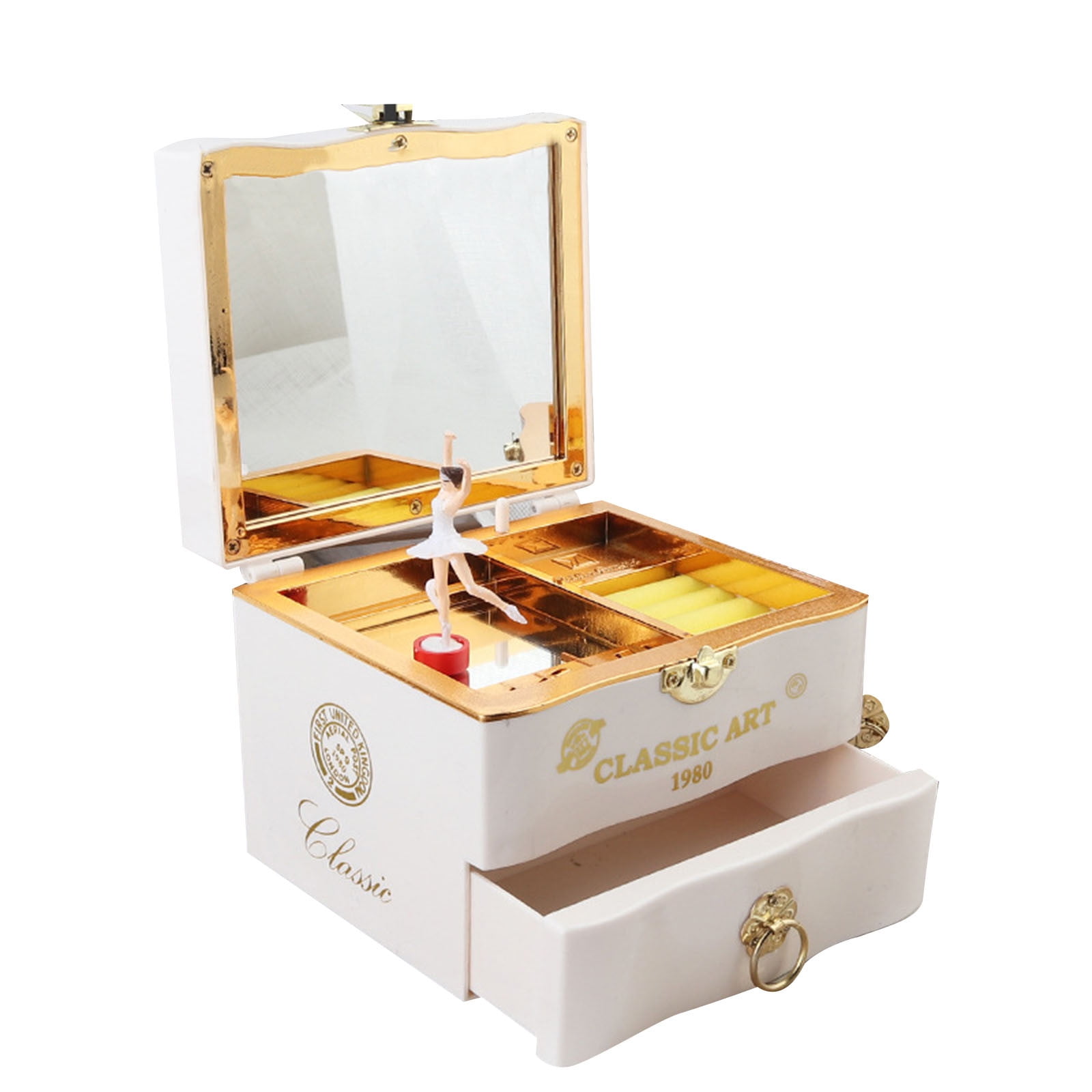 Fridja Music Jewelry Box Kids Music Box With Drawer Birthday Christmas ...