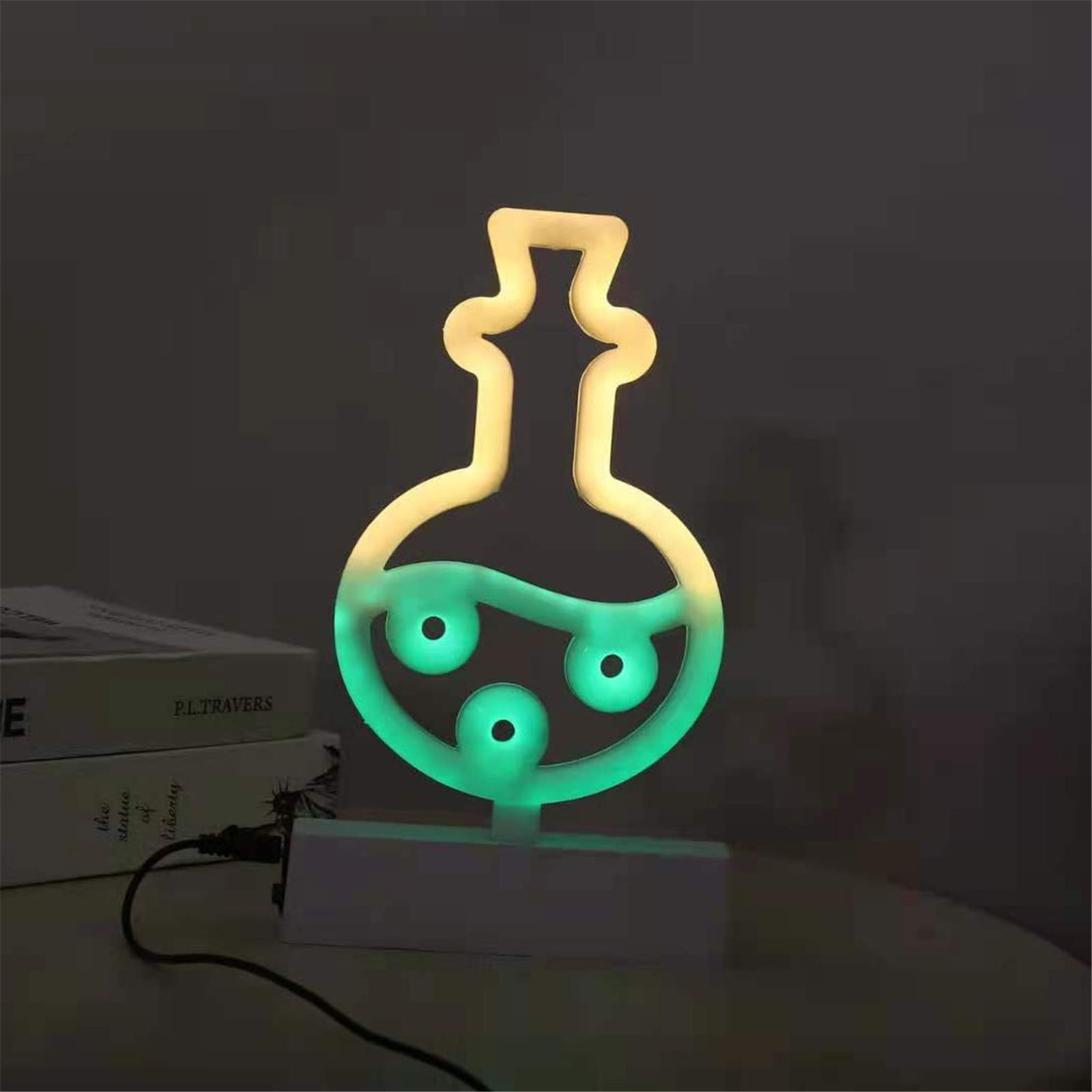 Fridja Neon LED Bat Lights Signs Night Lights Desk Table Lamp Halloween ...