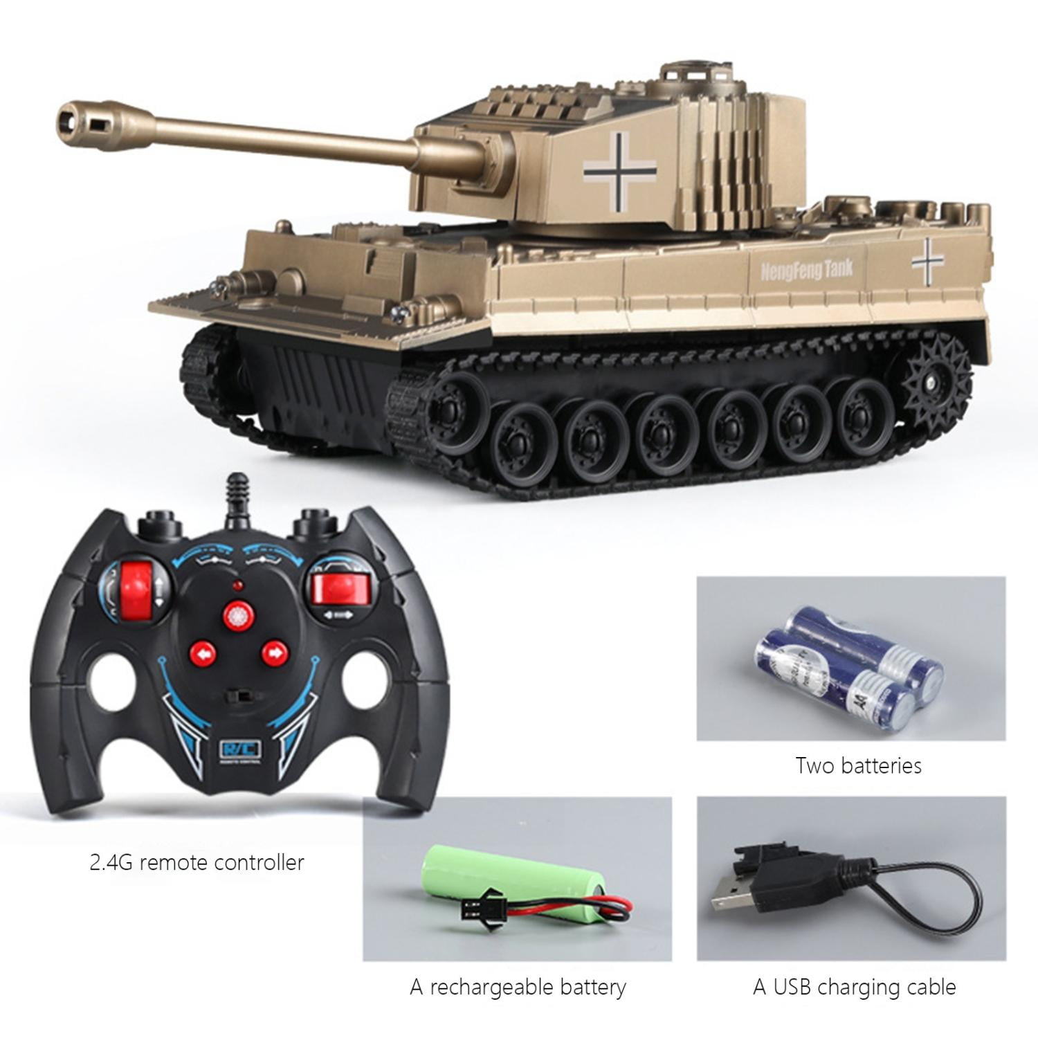 Fridja Rc Tanks WW2 German Tiger Army Tank Toys for Boys 9 Channels ...