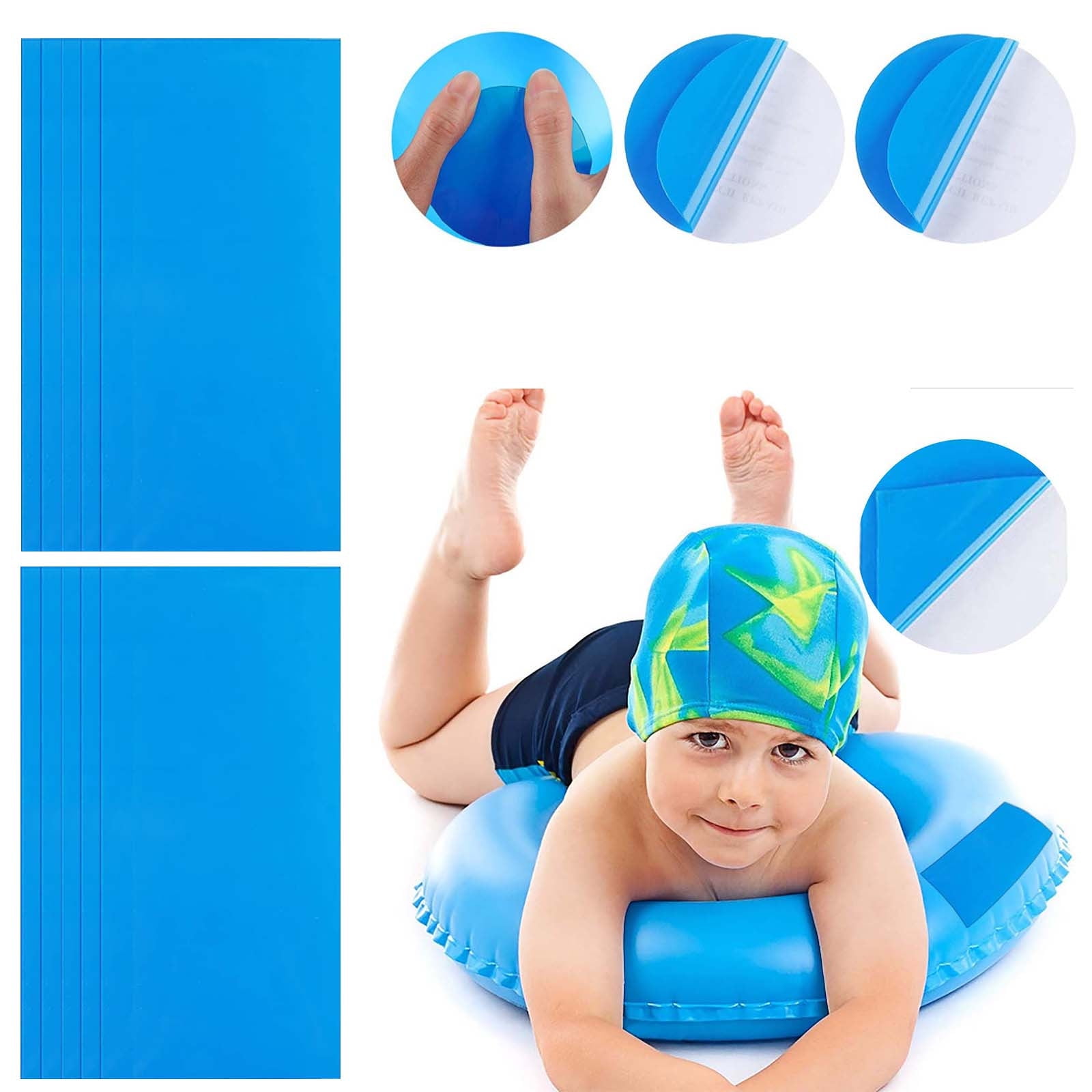 Fridja Self-Adhesive PVC Pool Patch Repair Kit 12PCS Vinyl Inflatable ...
