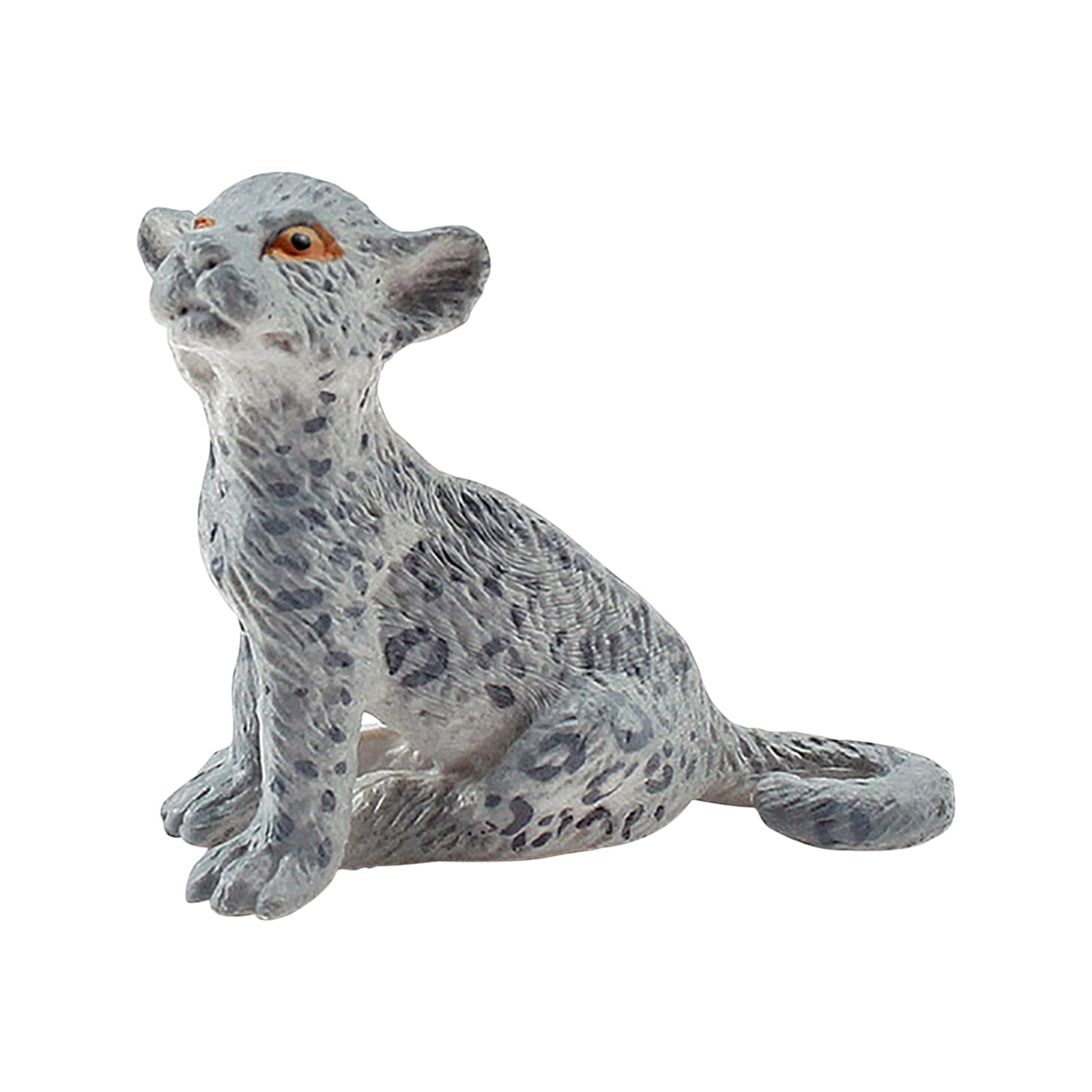 Fridja Snow Leopard Figurine Realistic Hand Painted White Leopard ...