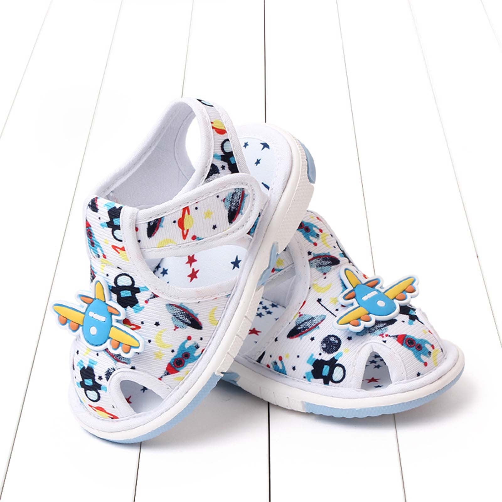 Fridja Toddler Sandals, Boys & Girls Squeaky Shoes, Rubber Sole, Closed ...