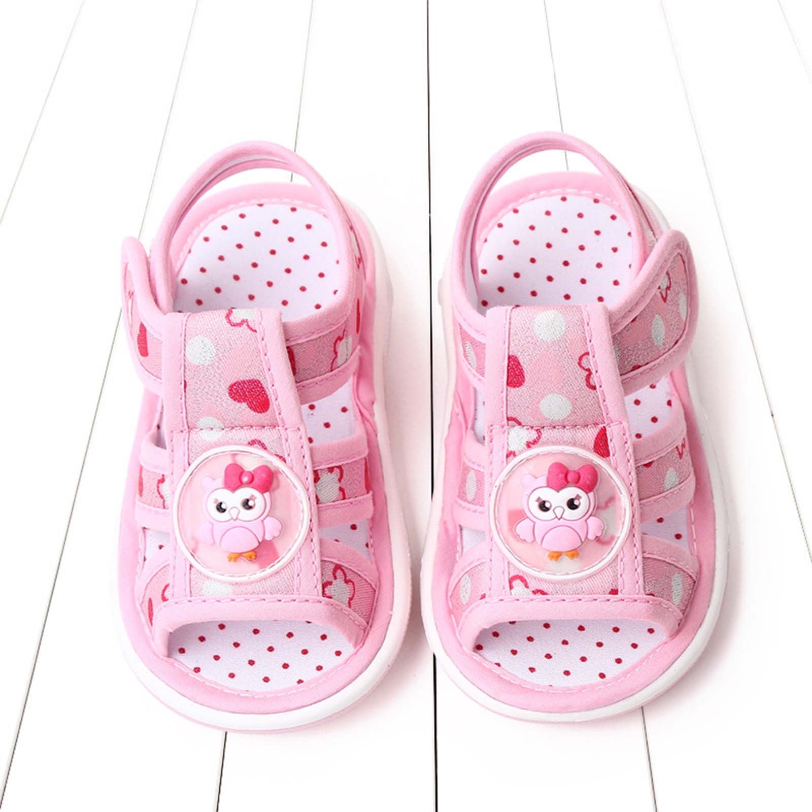 Fridja Toddler Sandles Girls Squeaky Shoes Rubber Sole Closed Toe ...