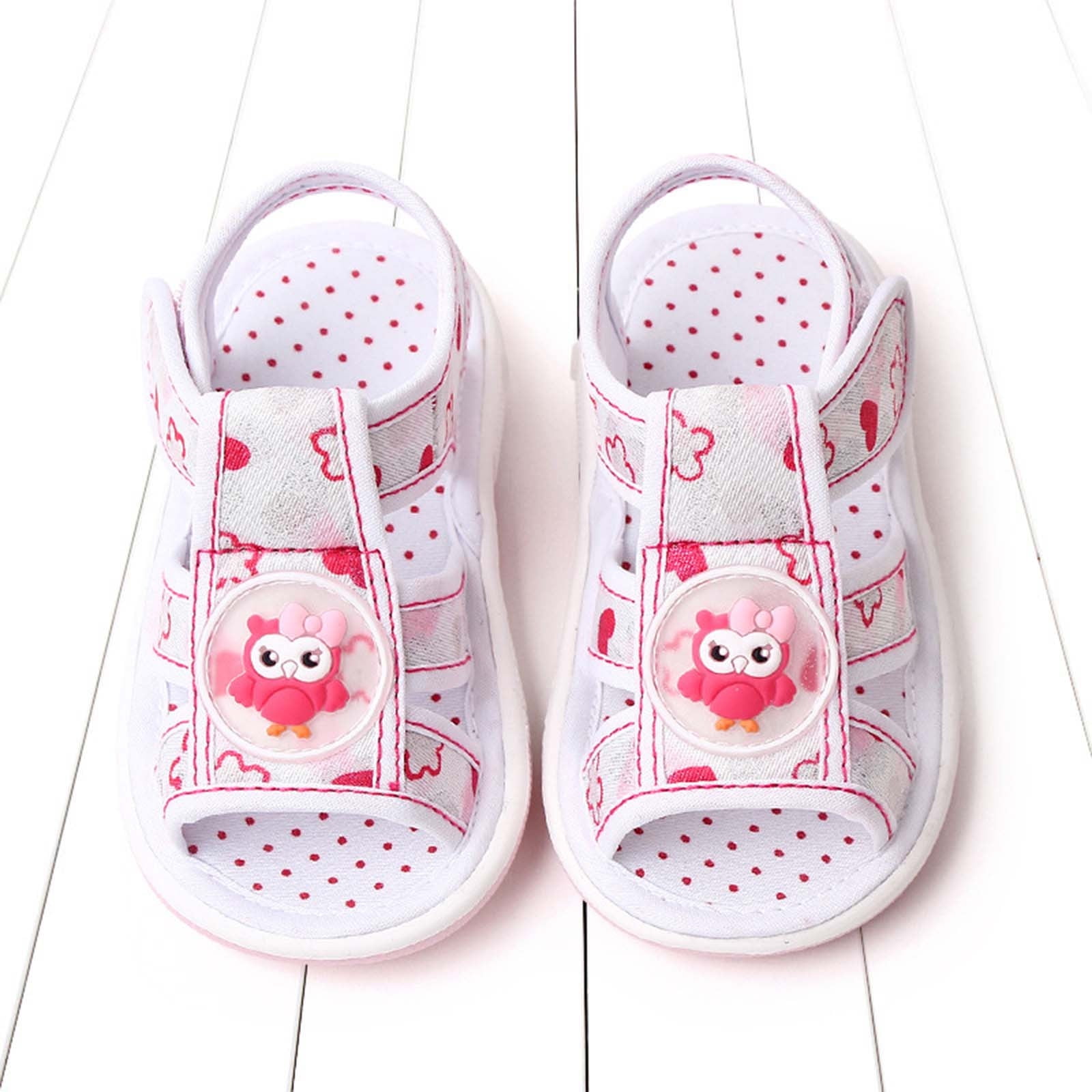 Fridja Toddler Sandles Girls Squeaky Shoes Rubber Sole Closed Toe ...