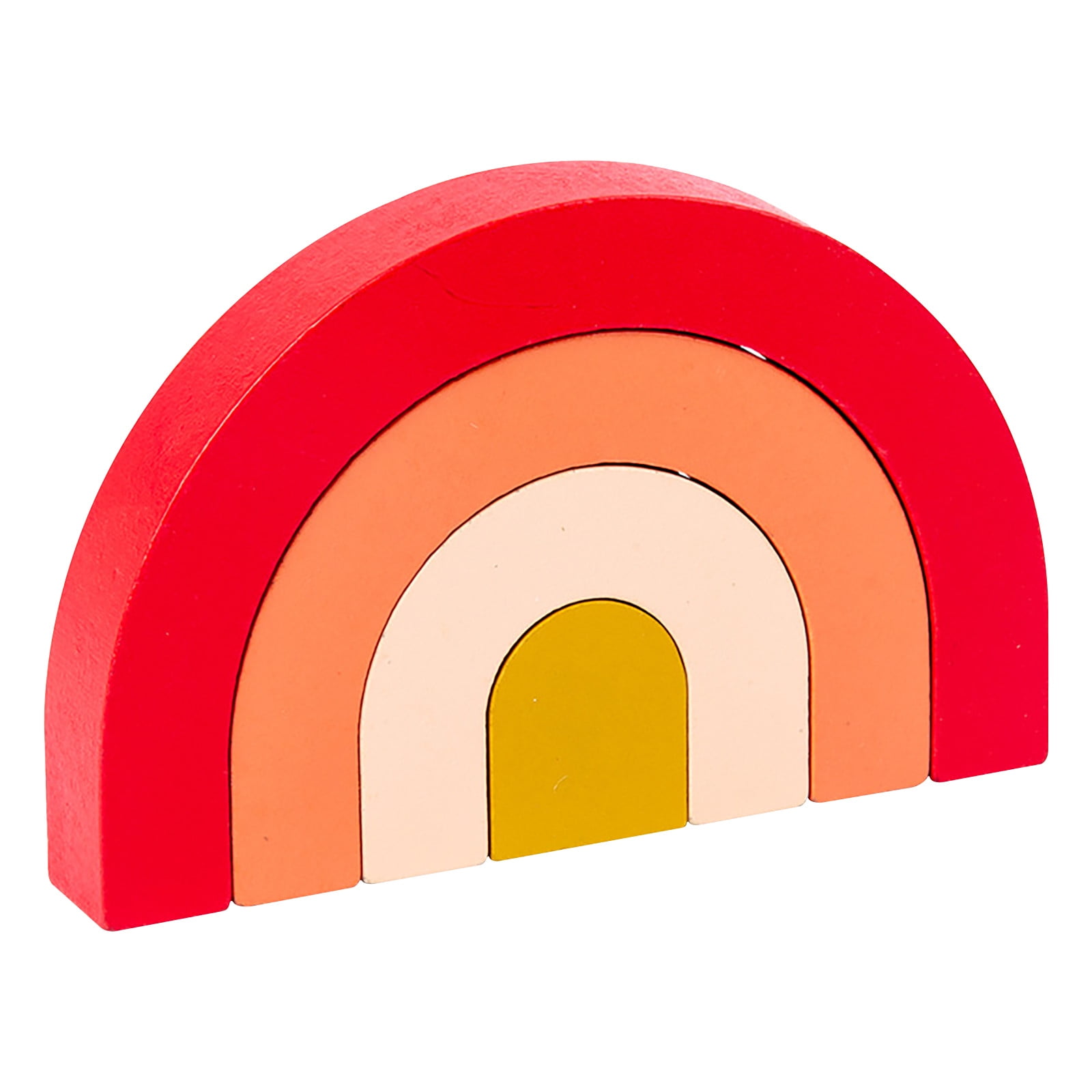 Fridja Wooden Rainbow Stacker 4 Layers Montessori Rainbow Nesting ...