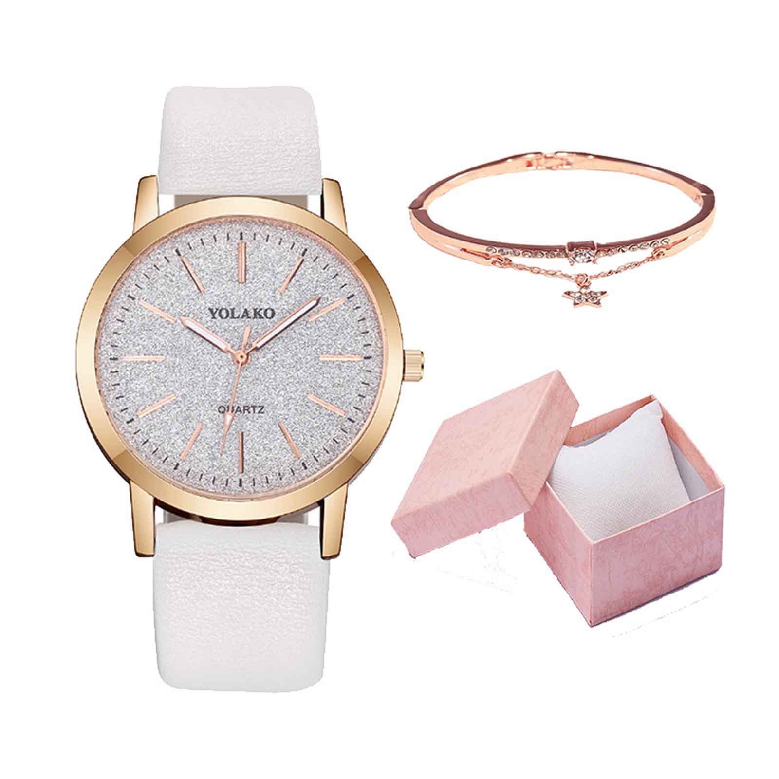 Fridja Wrist Watches for Women Waterproof Rose Cortical Steel Strip ...