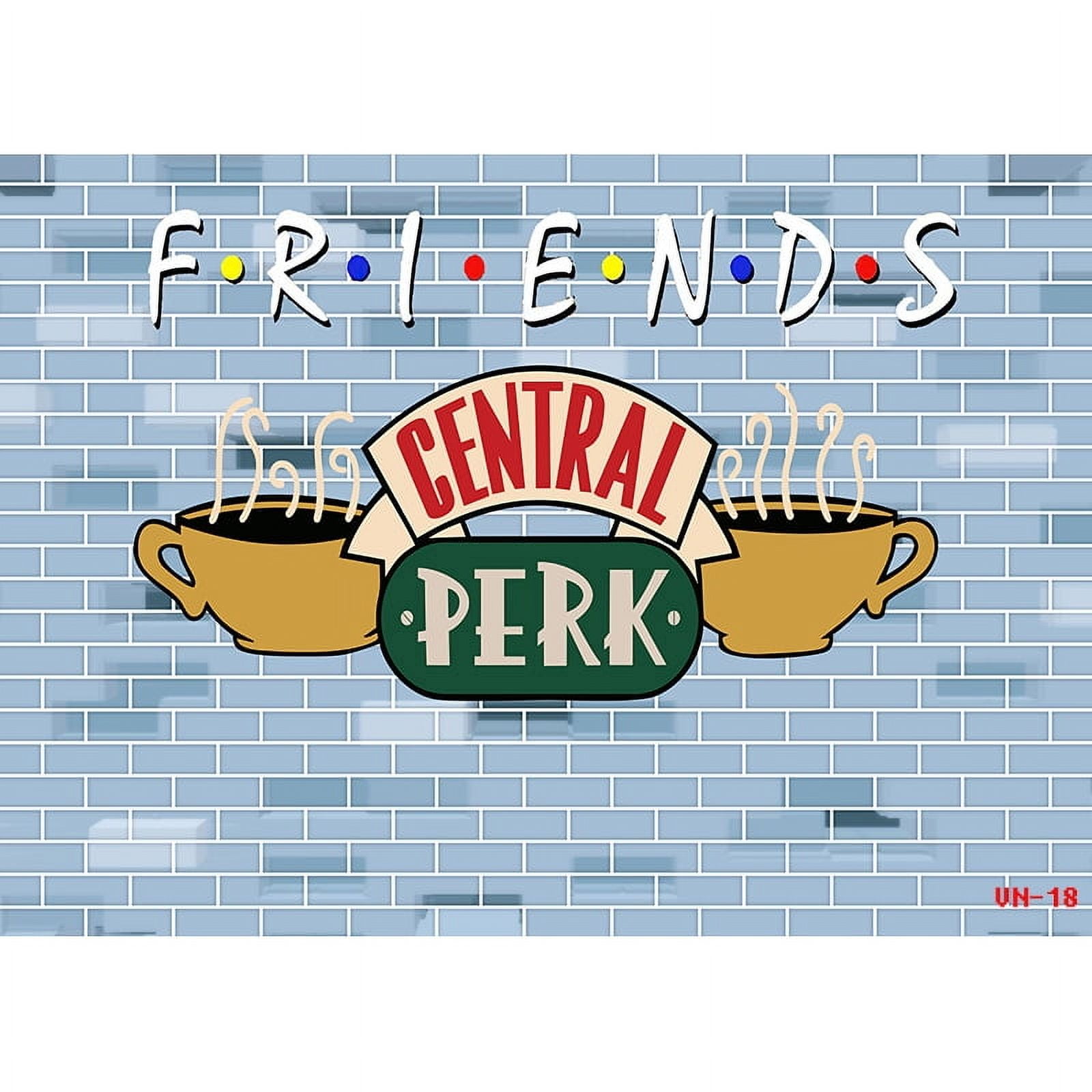 Frids Party Ctral Perk Brick Wall Photography Backdrops Props Retro ...