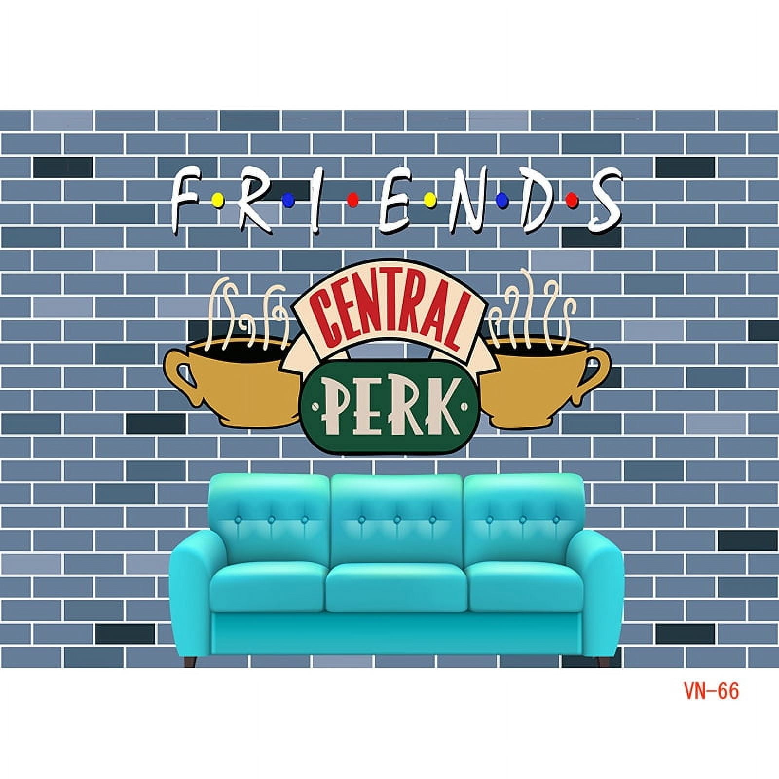 Frids Party Ctral Perk Brick Wall Photography Backdrops Props Retro ...
