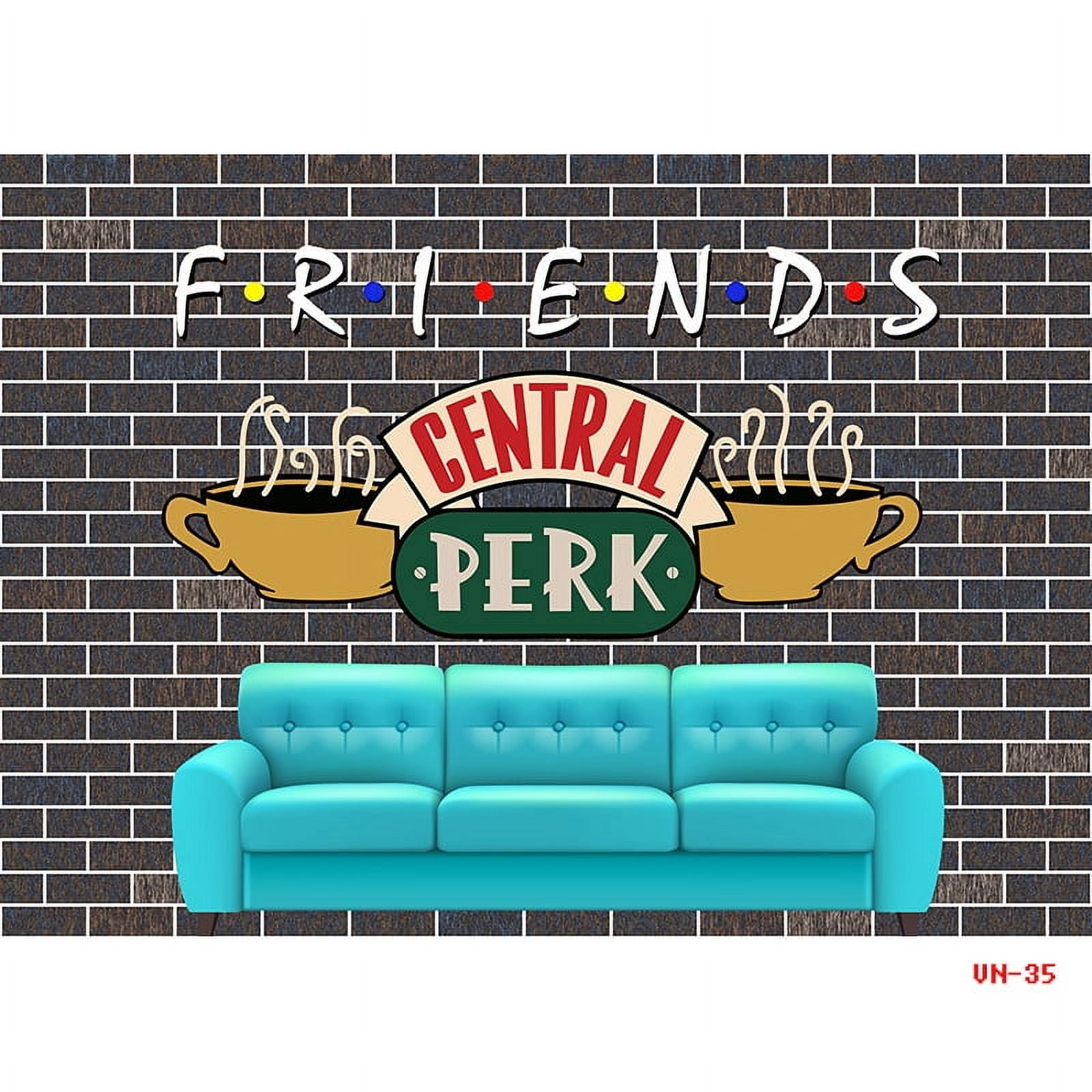 Frids Party Ctral Perk Brick Wall Photography Backdrops Props Retro Sofa Childr Birthday Theme ...
