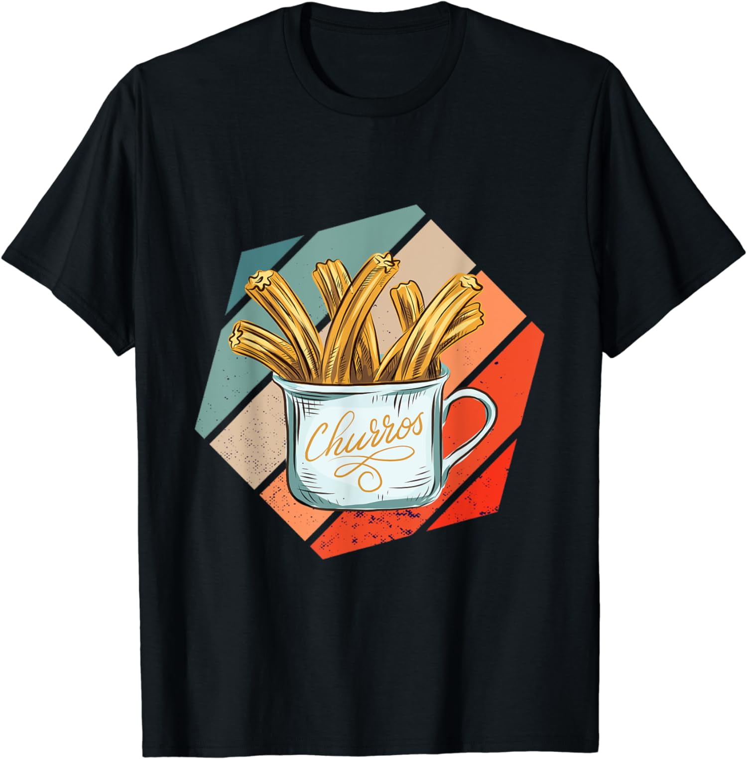 Fried Bread Retro Pastry Chrurro Lover Churros Snack Churro T-Shirt ...
