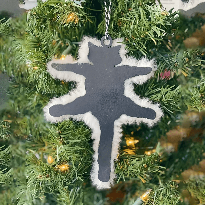 Fried Cat Christmas Vacation Ornaments - Whimsical Cat Silhouette ...
