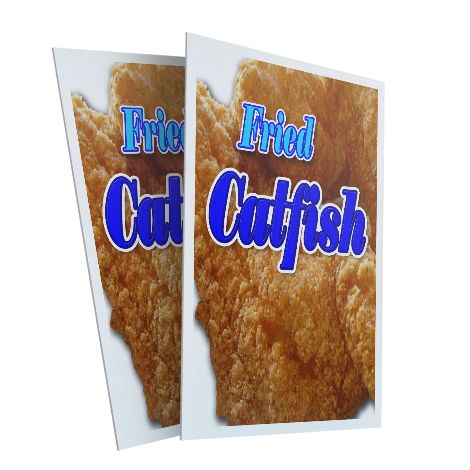 Fried Catfish (2-PACK) 24" x 36" Plastic Signs | Sign Insert 4mm ...