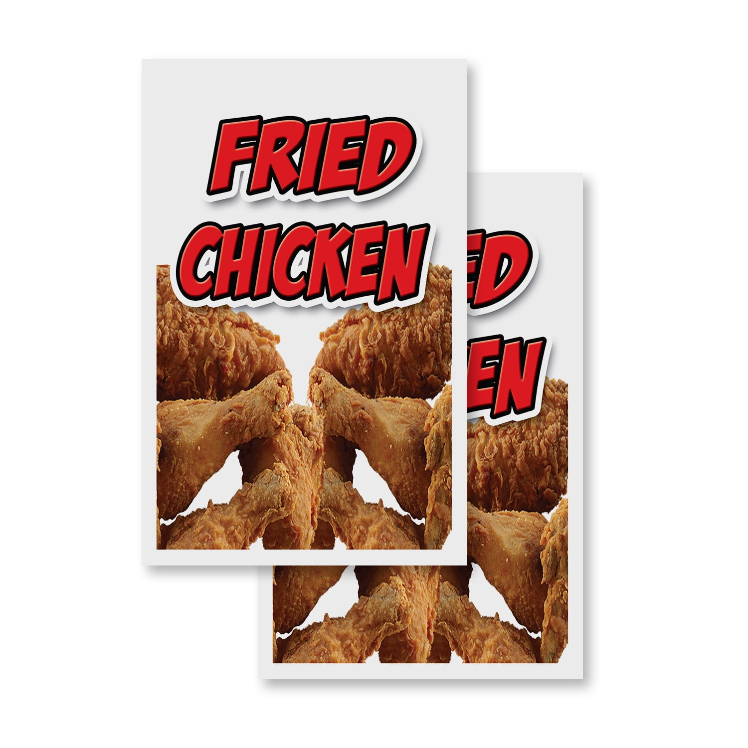 Fried Chicken (2-PACK) 24" x 36" Vinyl Decals | Sign Insert Peel ...