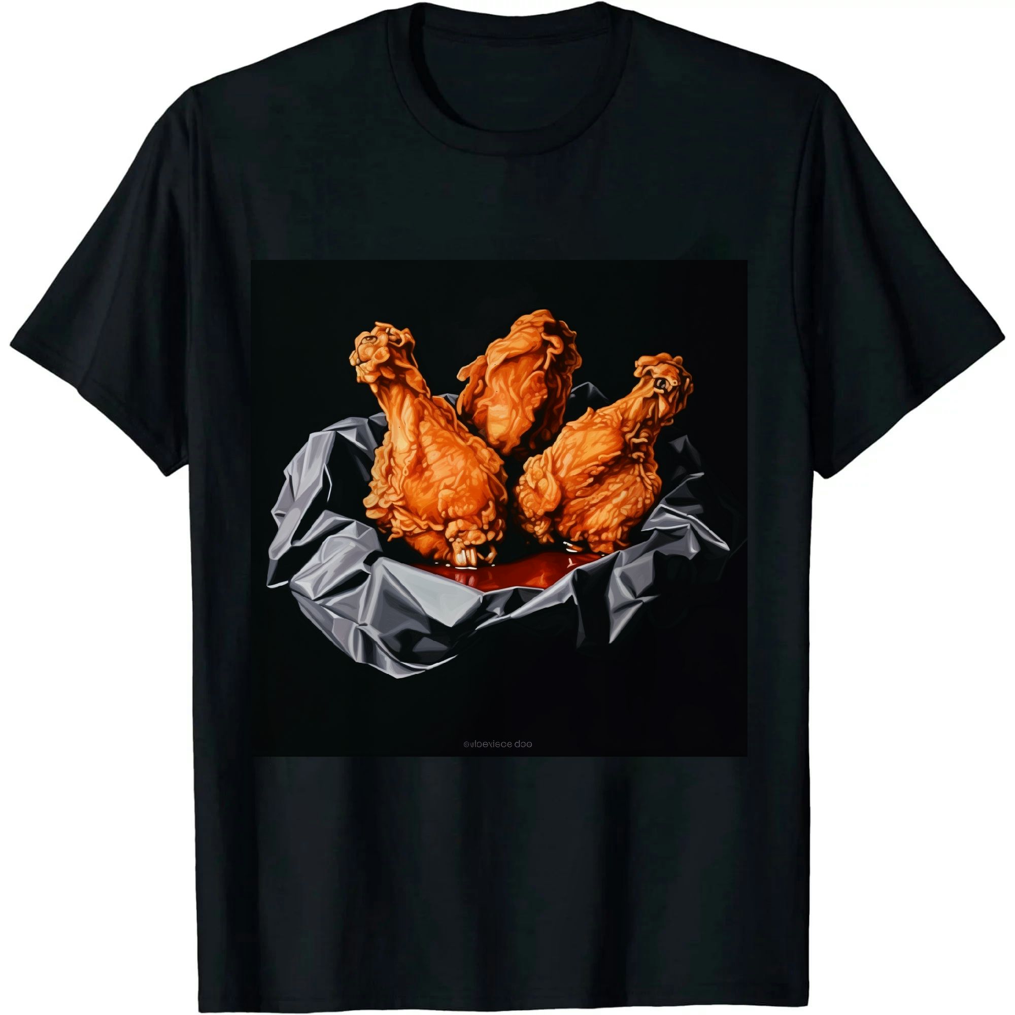 Fried Chicken Funny Men Women Chicken Wings Fast food Lover T-Shirt ...