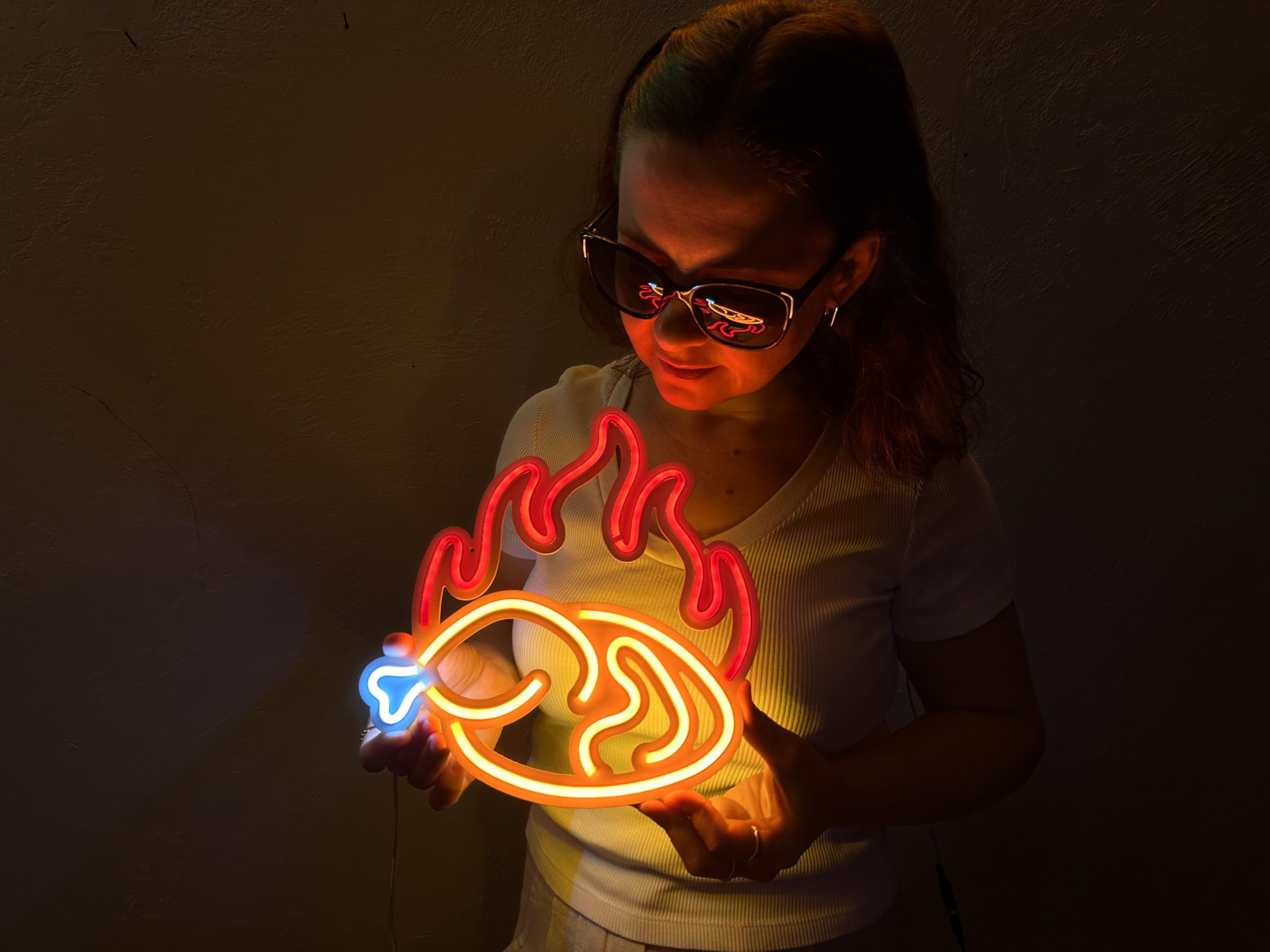 Fried Chicken Metal Neon Sign, Neon Sign, Neon Wall Art, Bright and ...